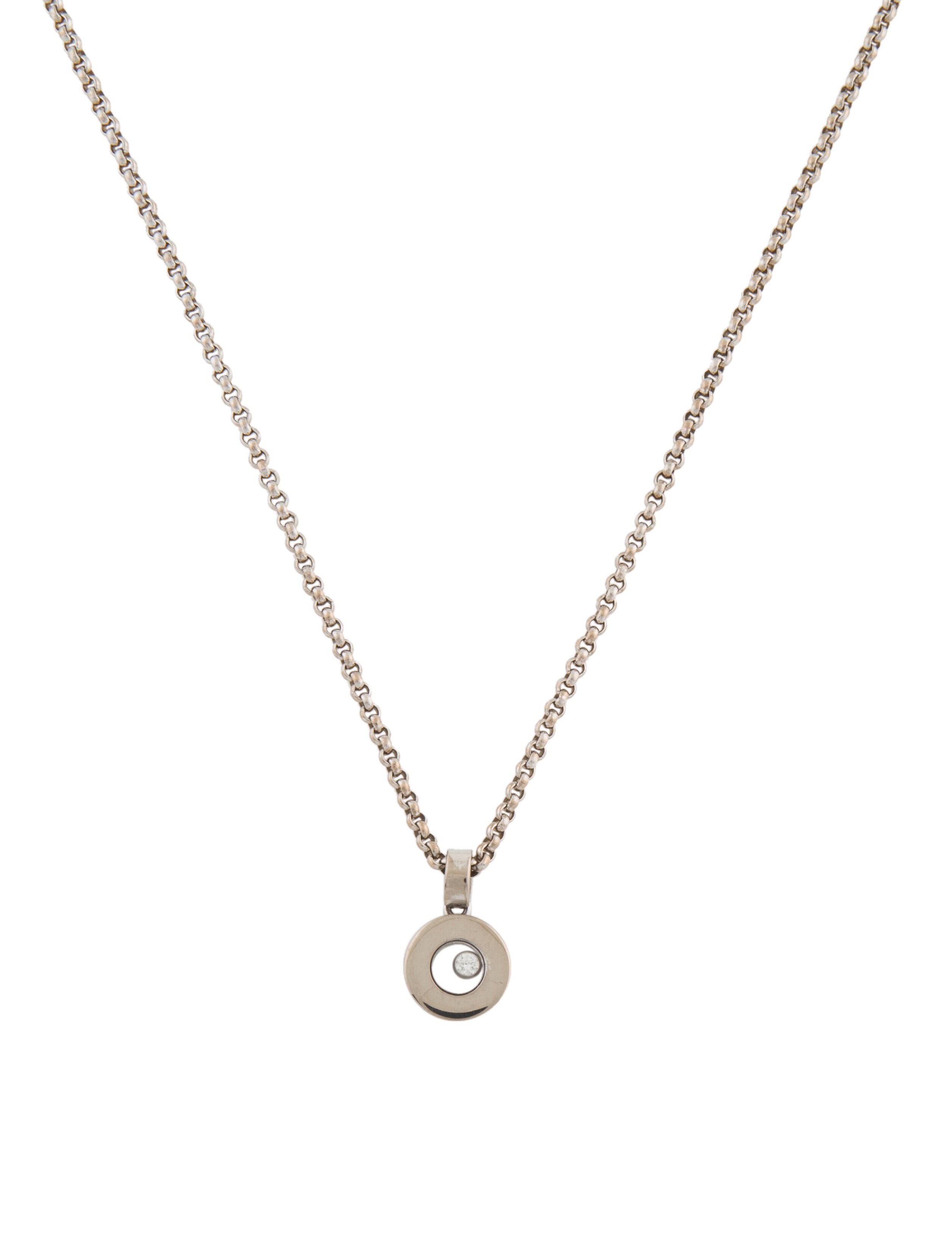 Chopard 18K Happy Sun Diamond Pendant Necklace - 18K Rose Gold Pendant ...