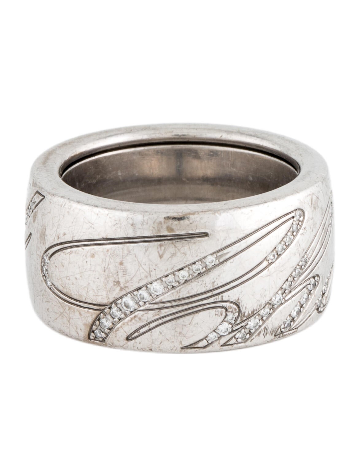 Chopard 18K Diamond Chopardissimo Revolving Signature Ring - 18K White ...