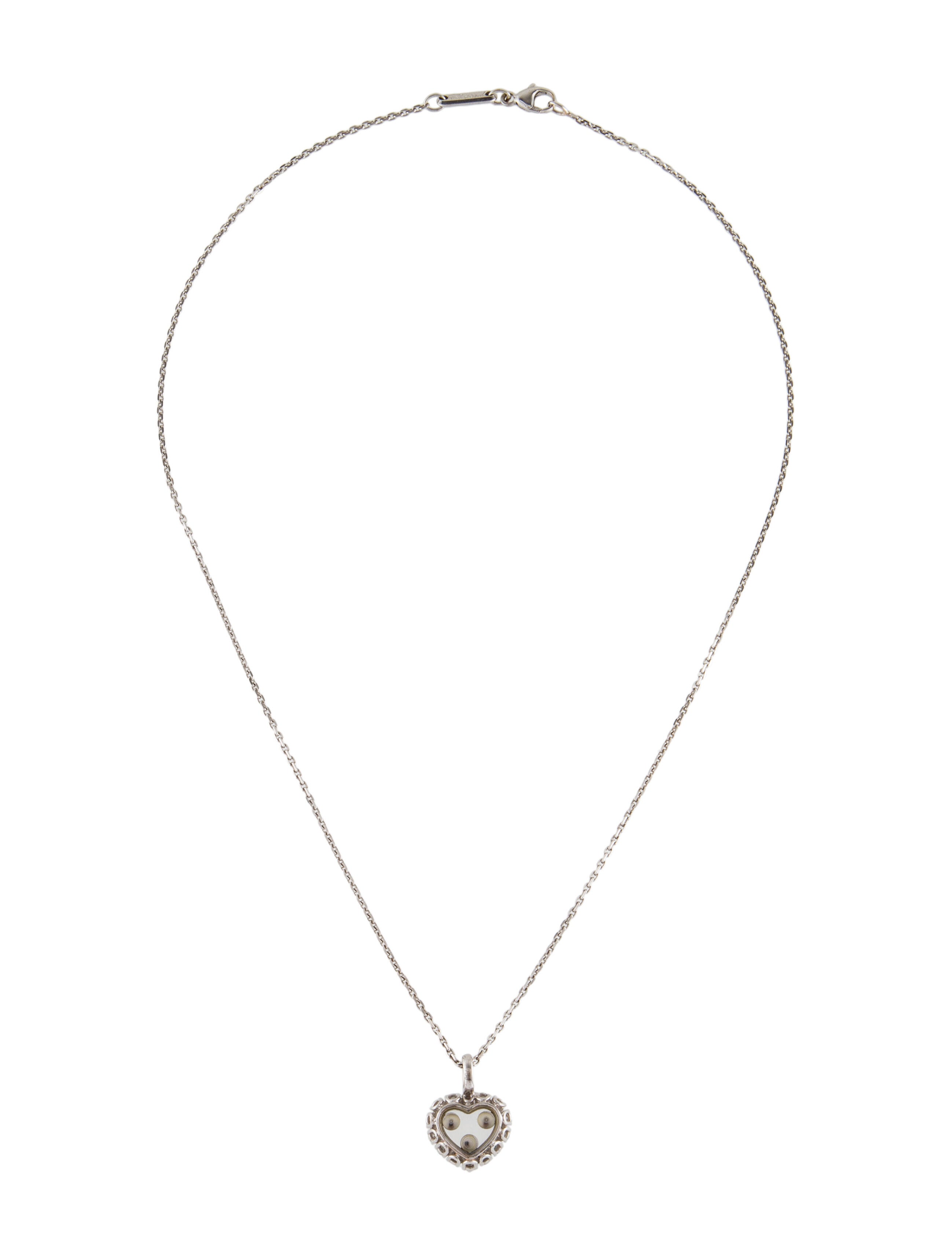 Chopard 18K Diamond Happy Diamonds Icon Pendant Necklace - 18K White ...