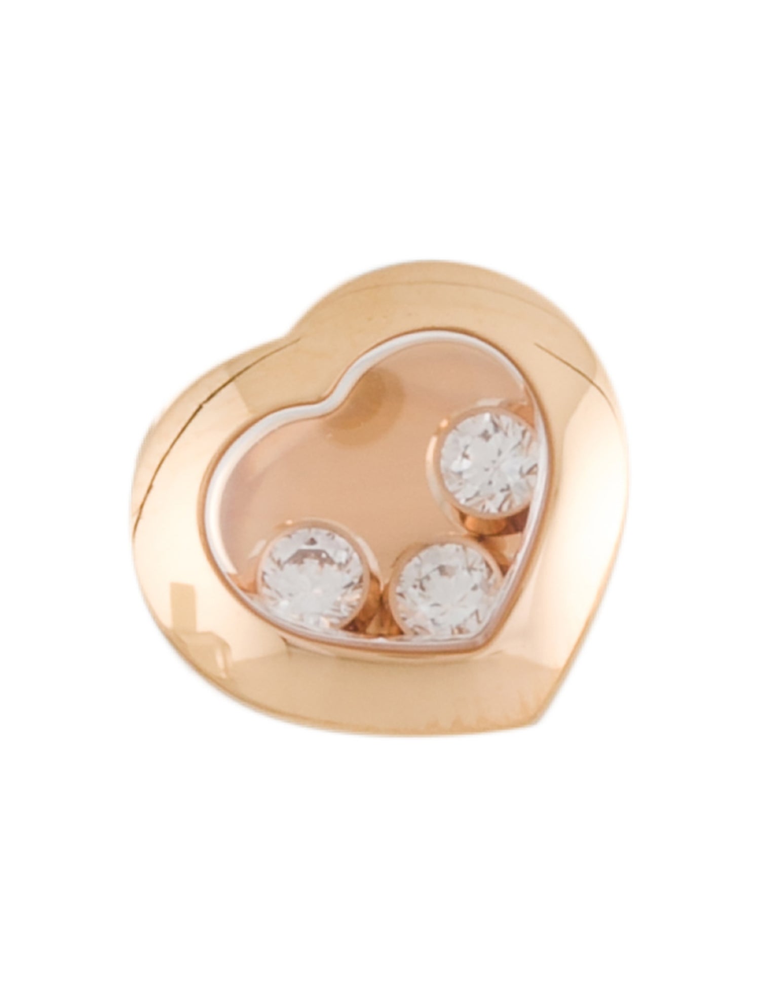 Chopard 18K Happy Diamonds Icons Single Earring - 18K Rose Gold Stud ...