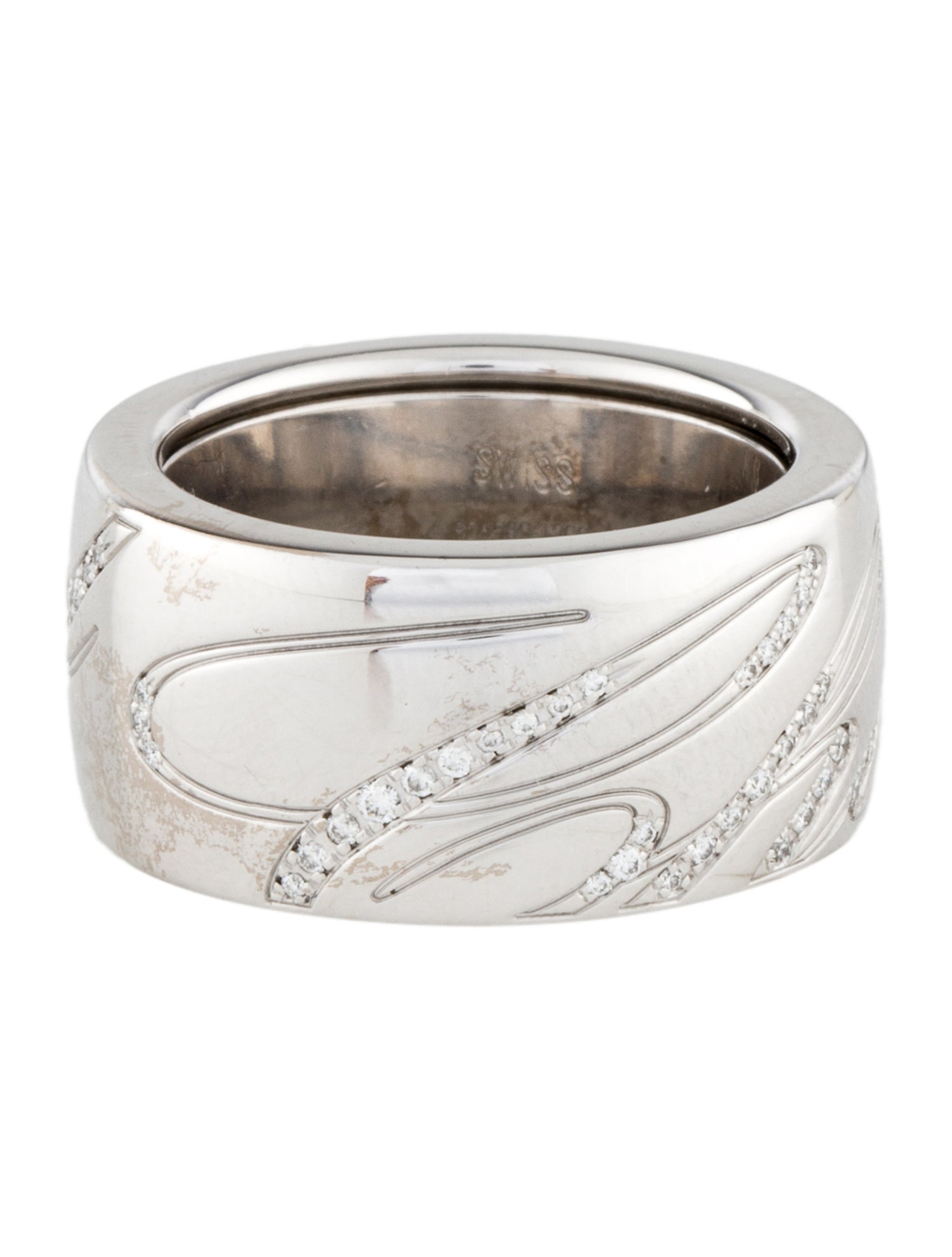 Chopard 18K Diamond Chopardissimo Revolving Signature Ring - Rhodium ...