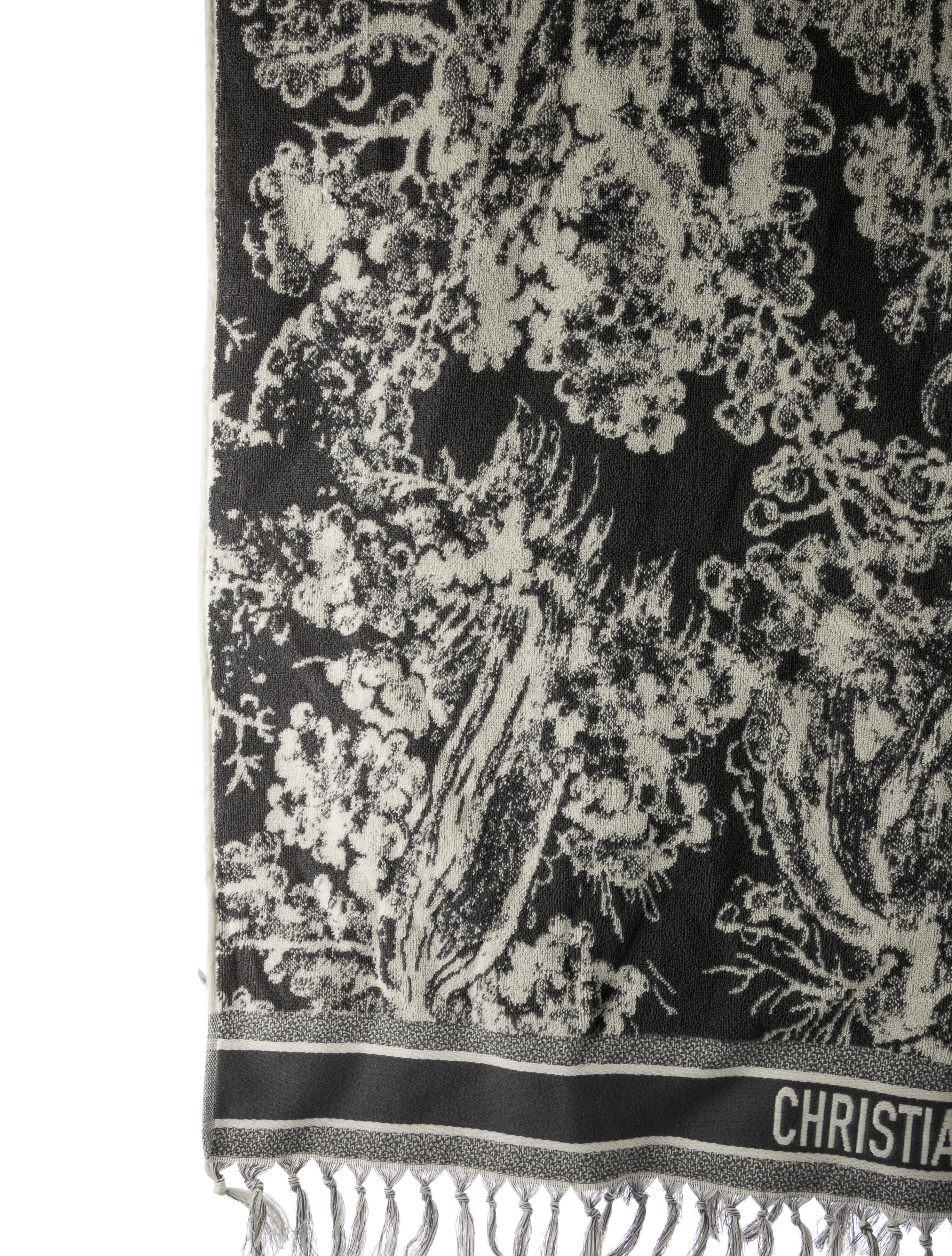 Christian Dior Toile de Jouy Reverse Towel - Grey Bath, Bedding & Bath ...