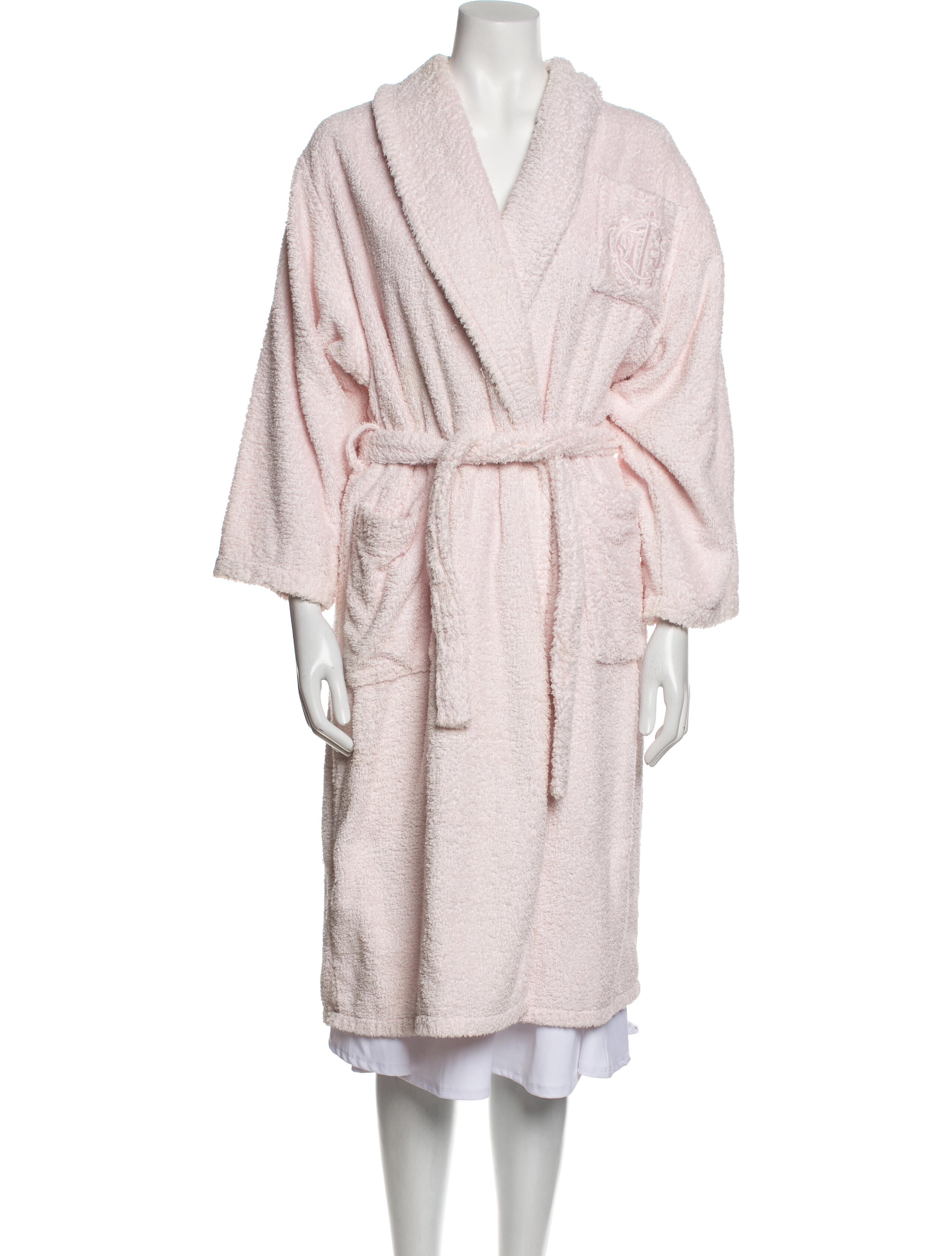 Christian Dior Vintage Embroidered Accent Robe - Pink Loungewear ...