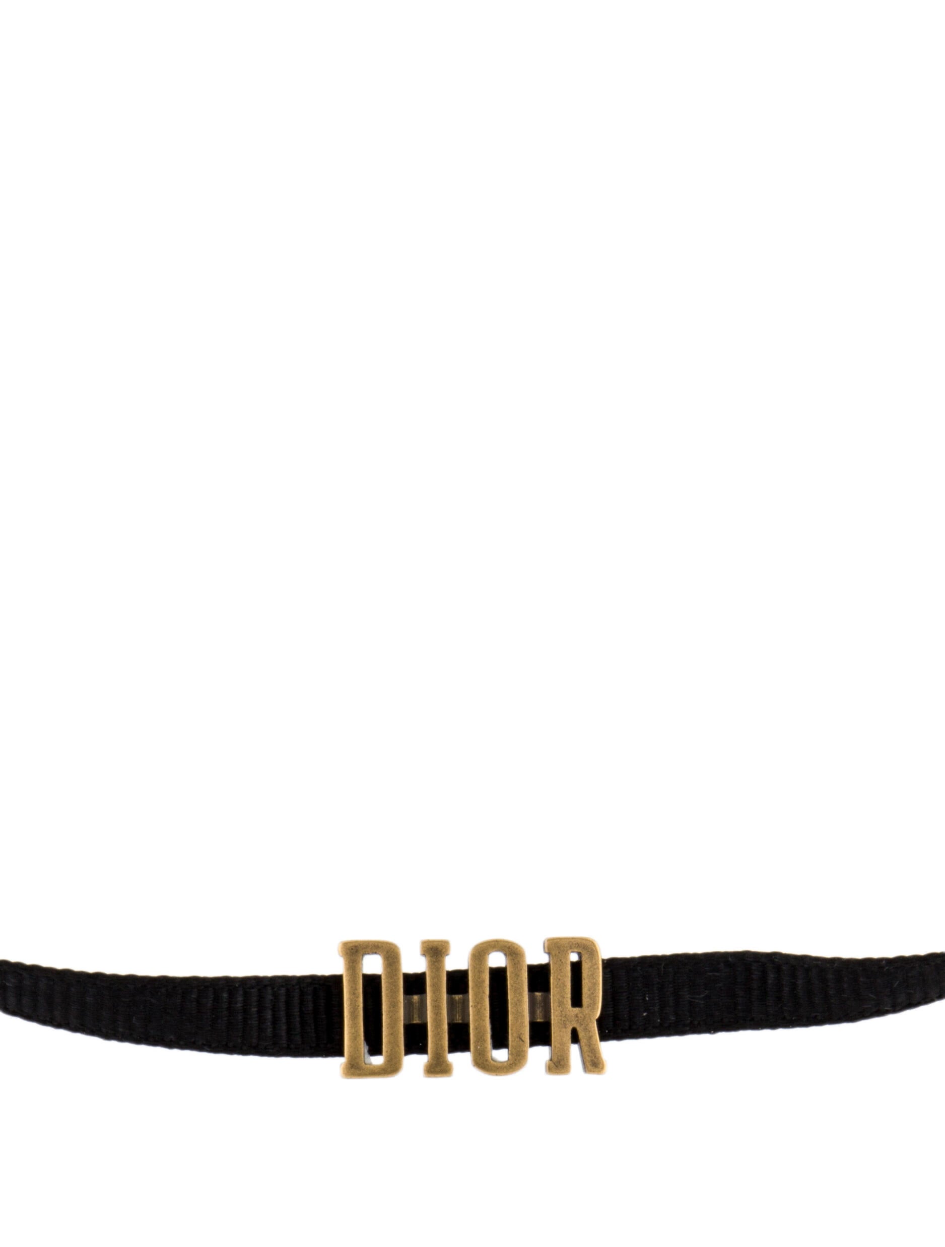 Christian Dior Dior Choker Necklace - Black, Brass Choker, Necklaces ...