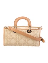 Christian Dior 2021 Raffia Cannage Lady D-Joy Bag - Neutrals Shoulder ...