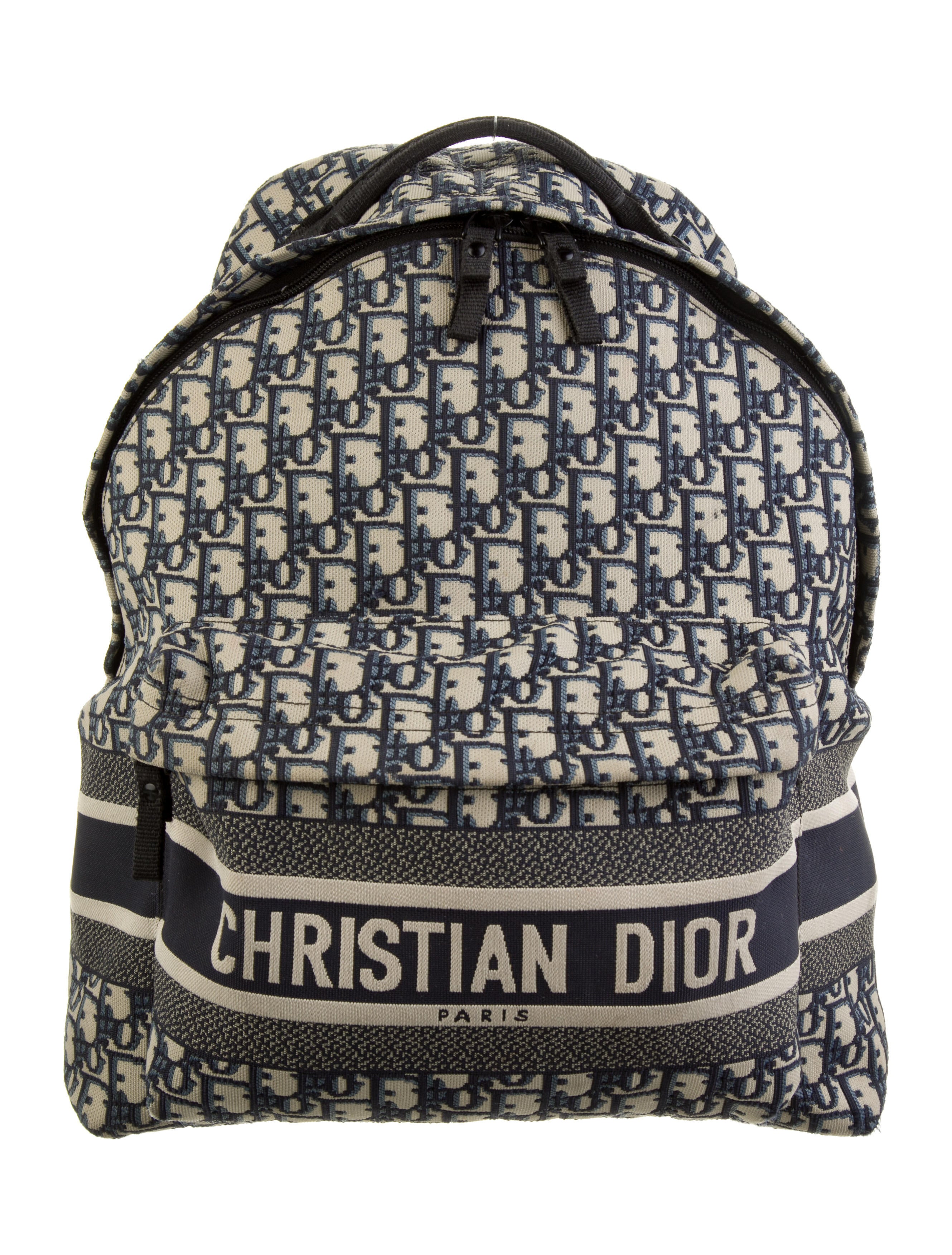 Christian Dior Oblique Diortravel Backpack - Blue Backpacks, Handbags ...
