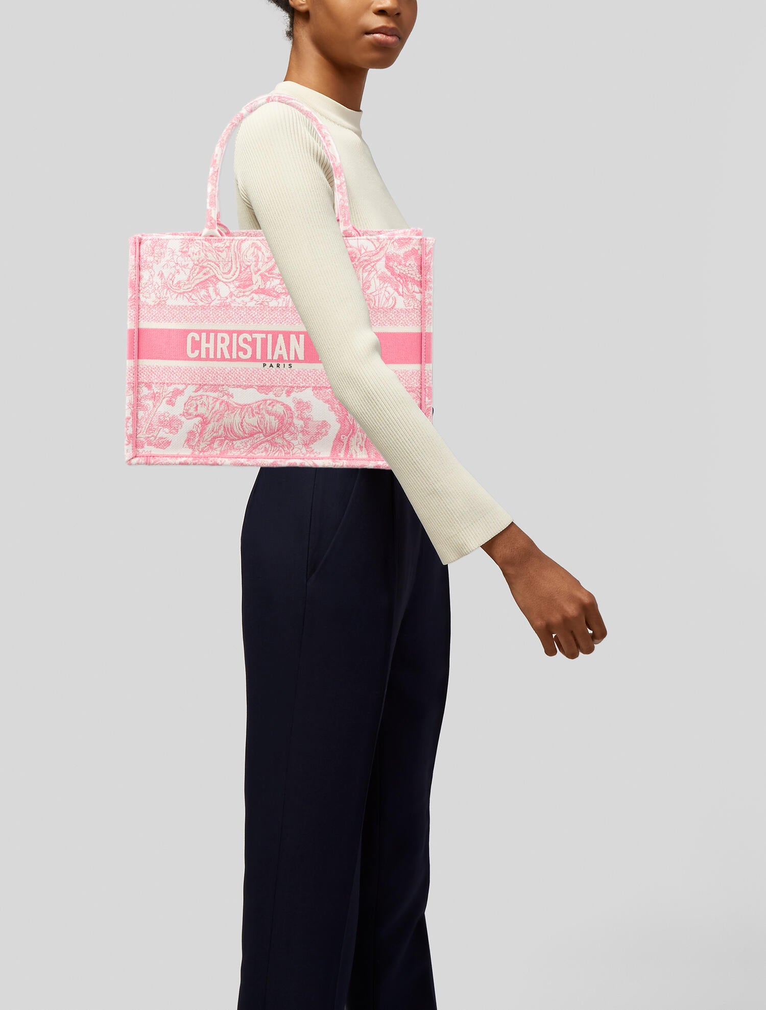 Christian Dior Medium Toile De Jouy Book Tote - Pink Totes, Handbags ...