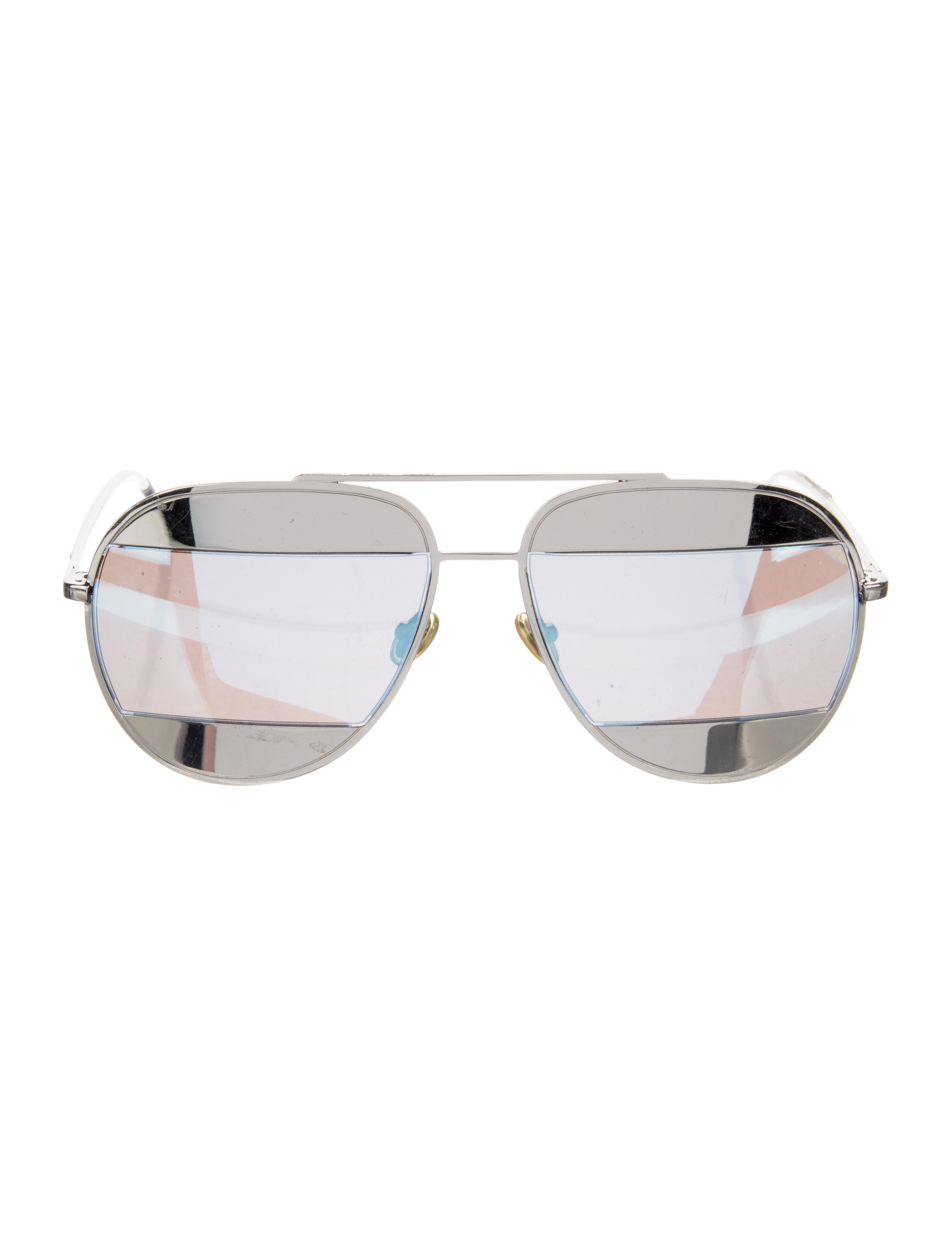 Christian Dior Split 1 Aviator Sunglasses Blue Sunglasses Accessories Chr245258 The Realreal