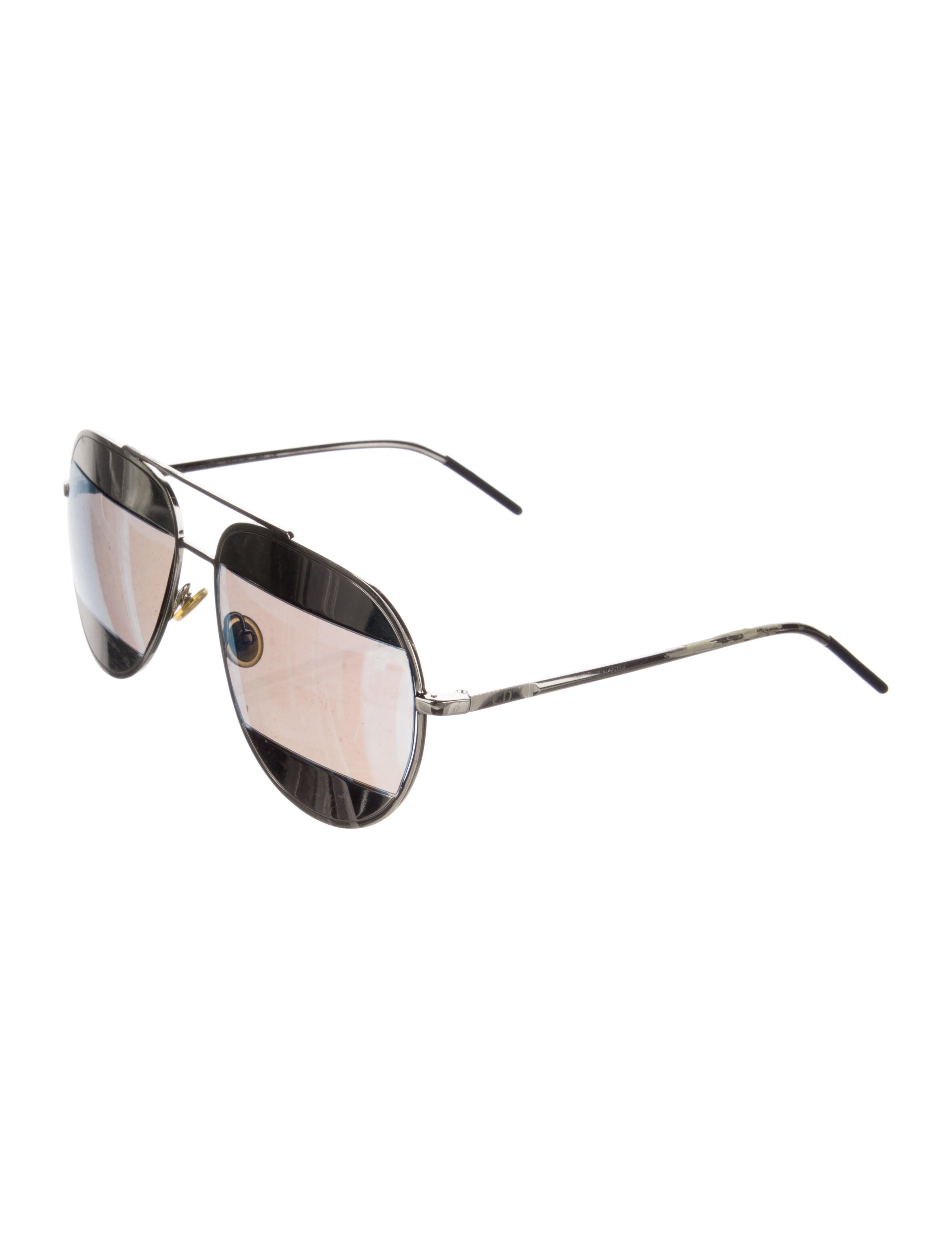 Christian Dior Split 1 Aviator Sunglasses Blue Sunglasses Accessories Chr245258 The Realreal