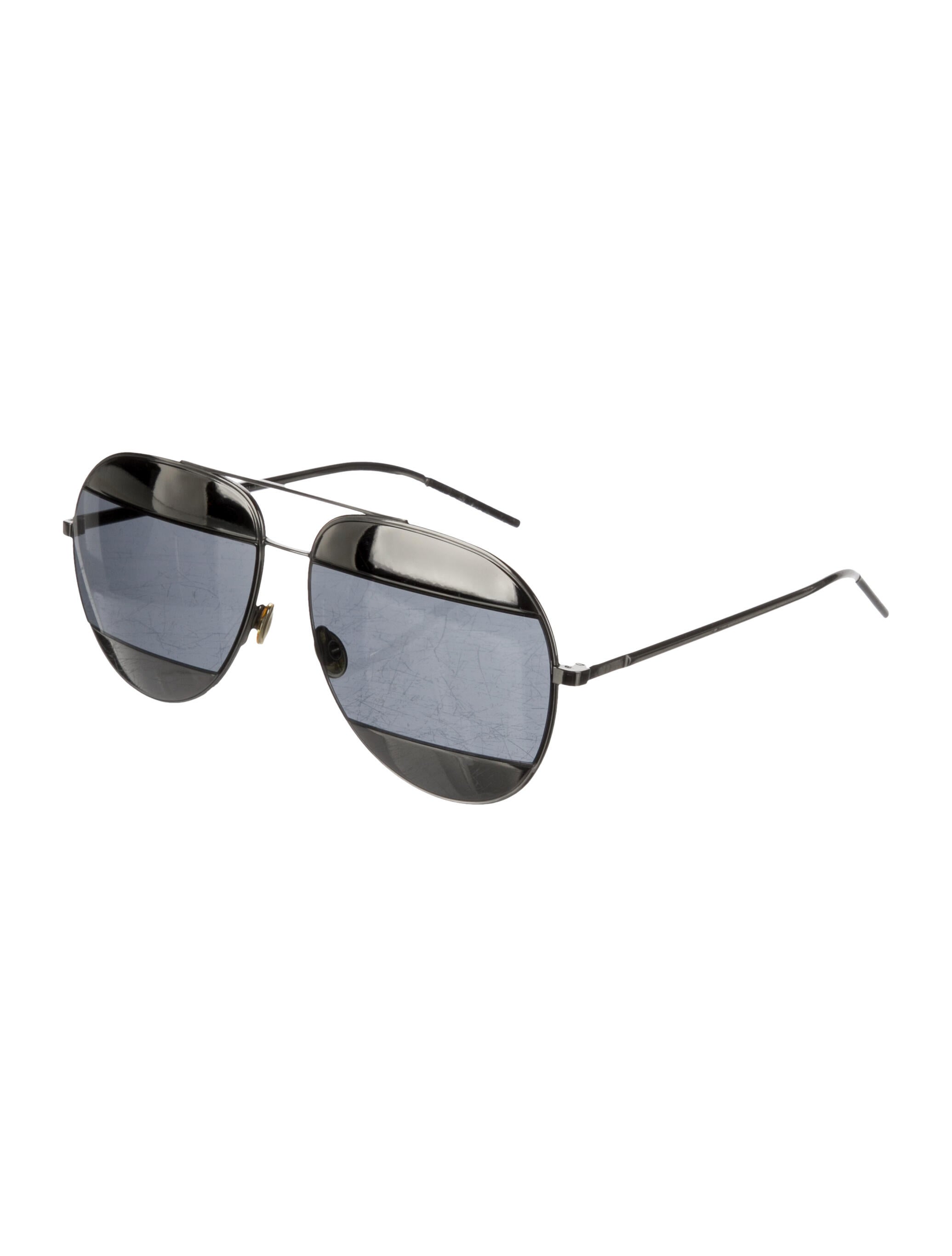 Christian Dior Split 1 Aviator Sunglasses Silver Sunglasses Accessories Chr251265 The
