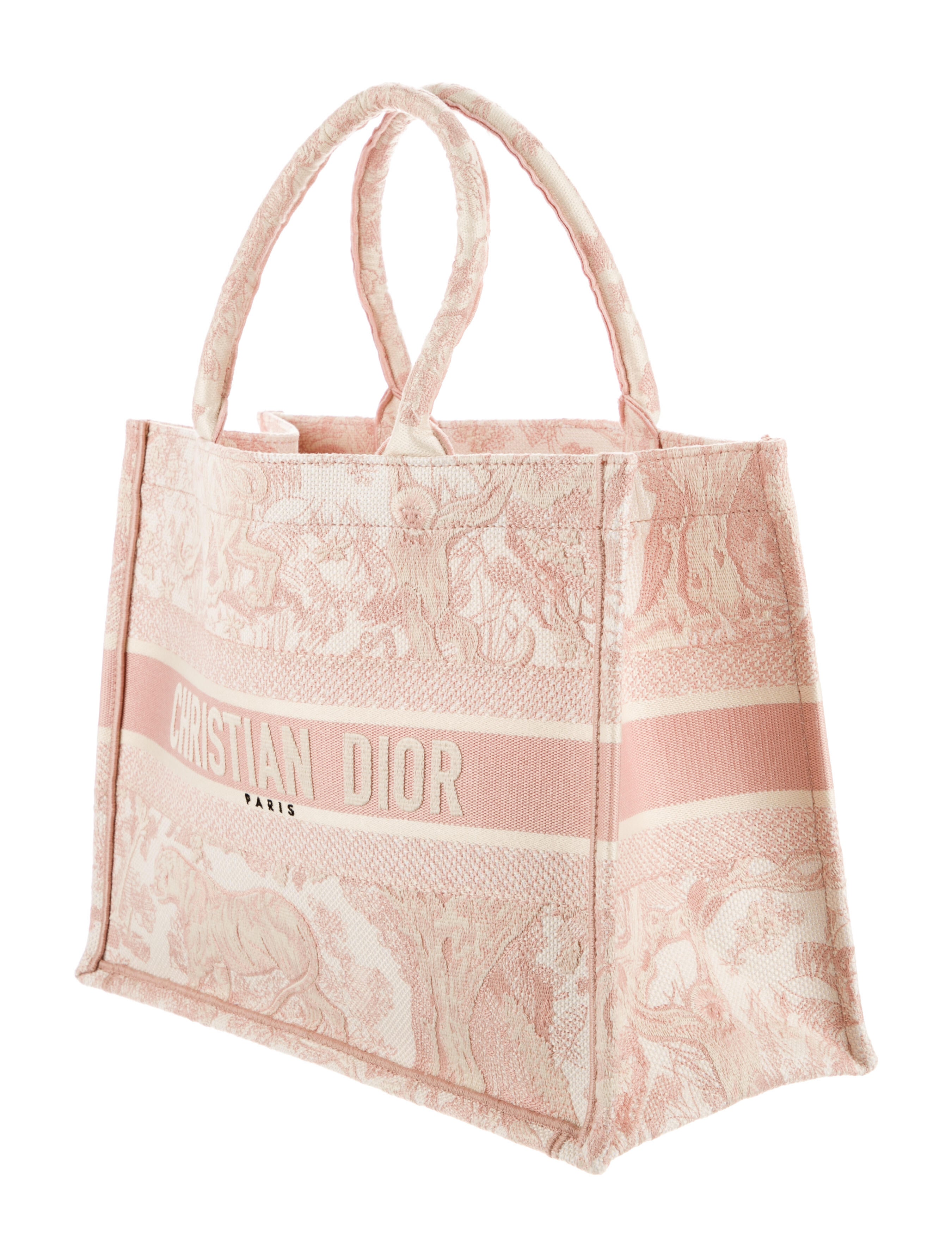 Christian Dior 2020 Medium Toile De Jouy Book Tote - Pink Totes ...