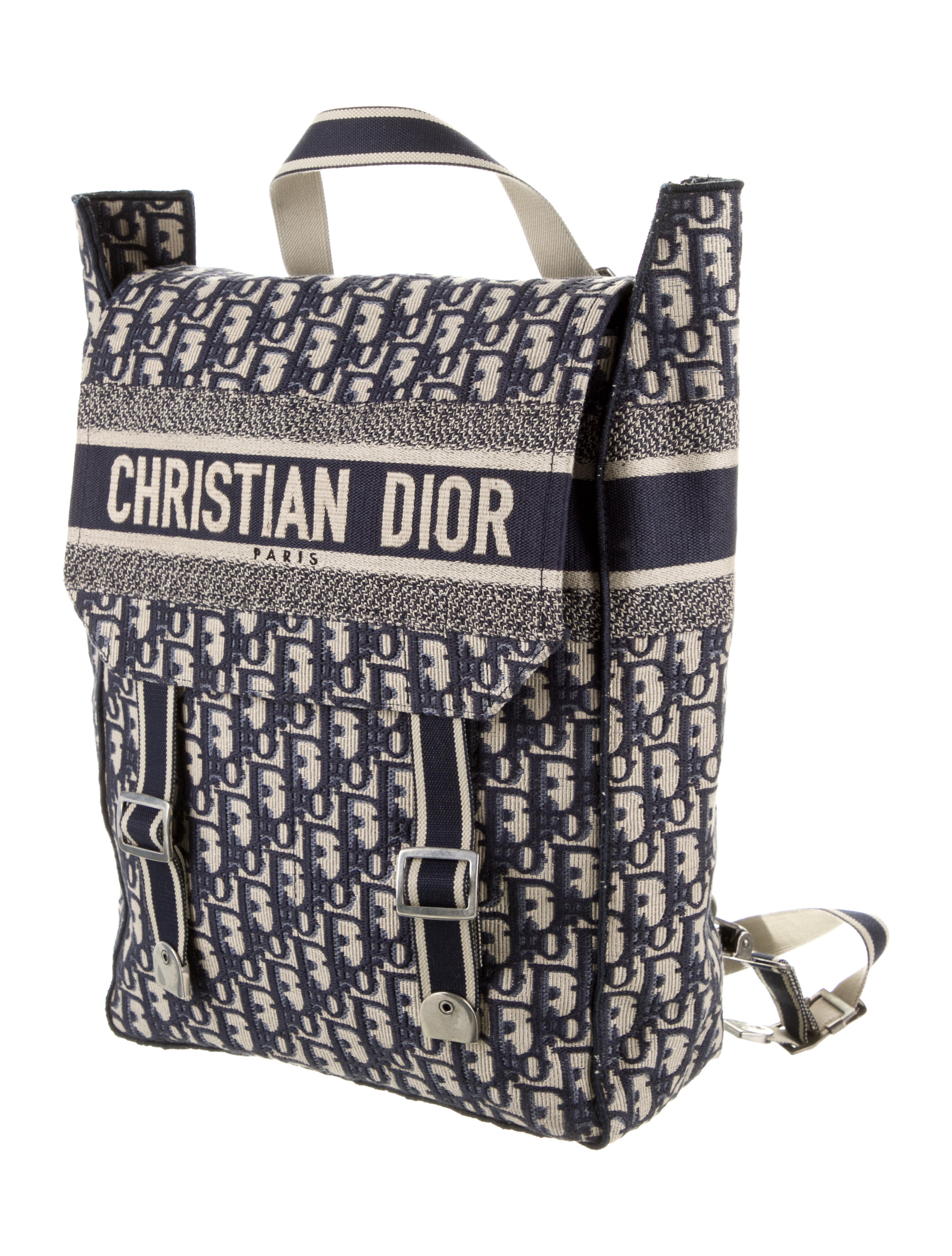 Christian Dior Oblique Backpack - Blue Backpacks, Handbags - CHR252639 ...