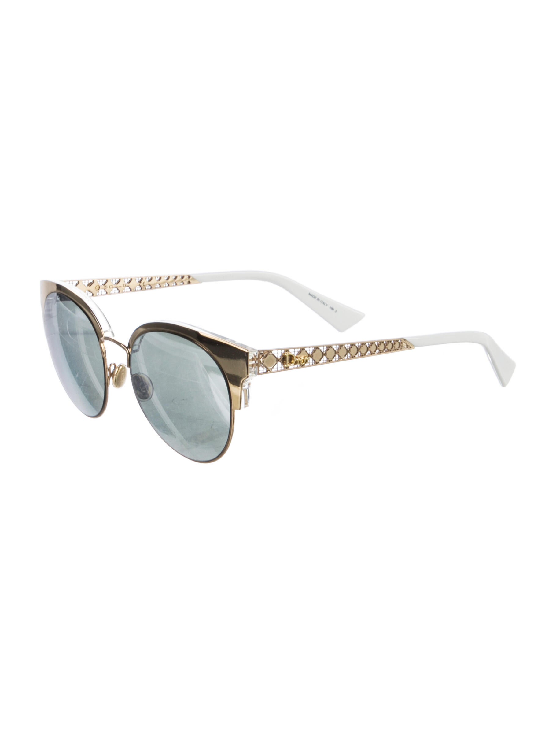Christian Dior Dioramamini Cannage Pattern Sunglasses - White ...