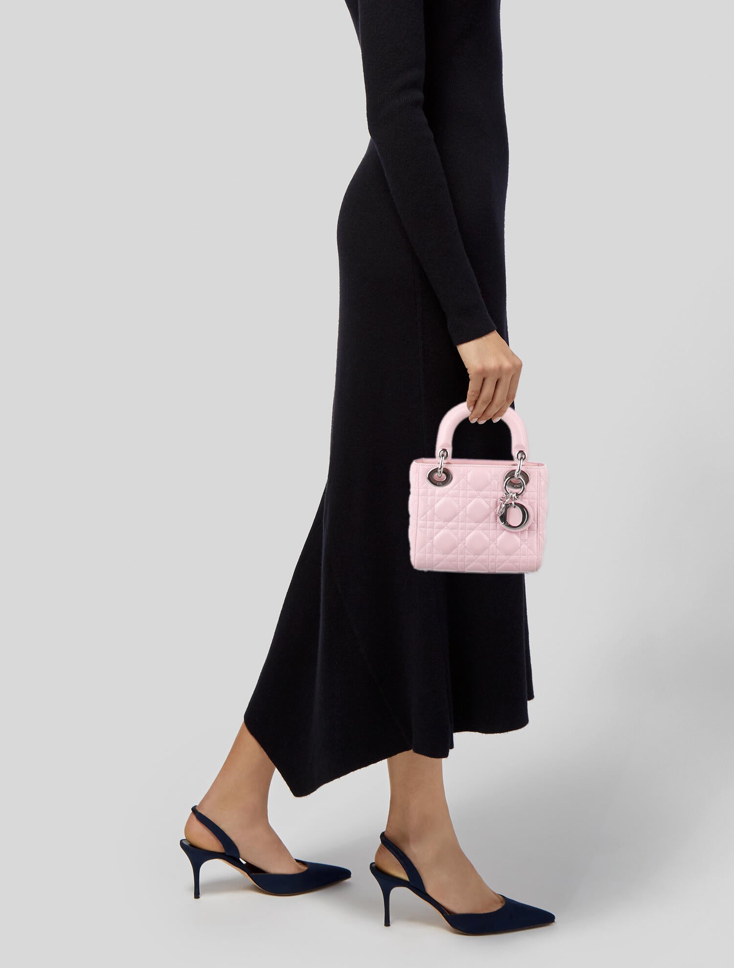 Christian Dior Mini Lady Dior Bag - Pink Handle Bags, Handbags ...