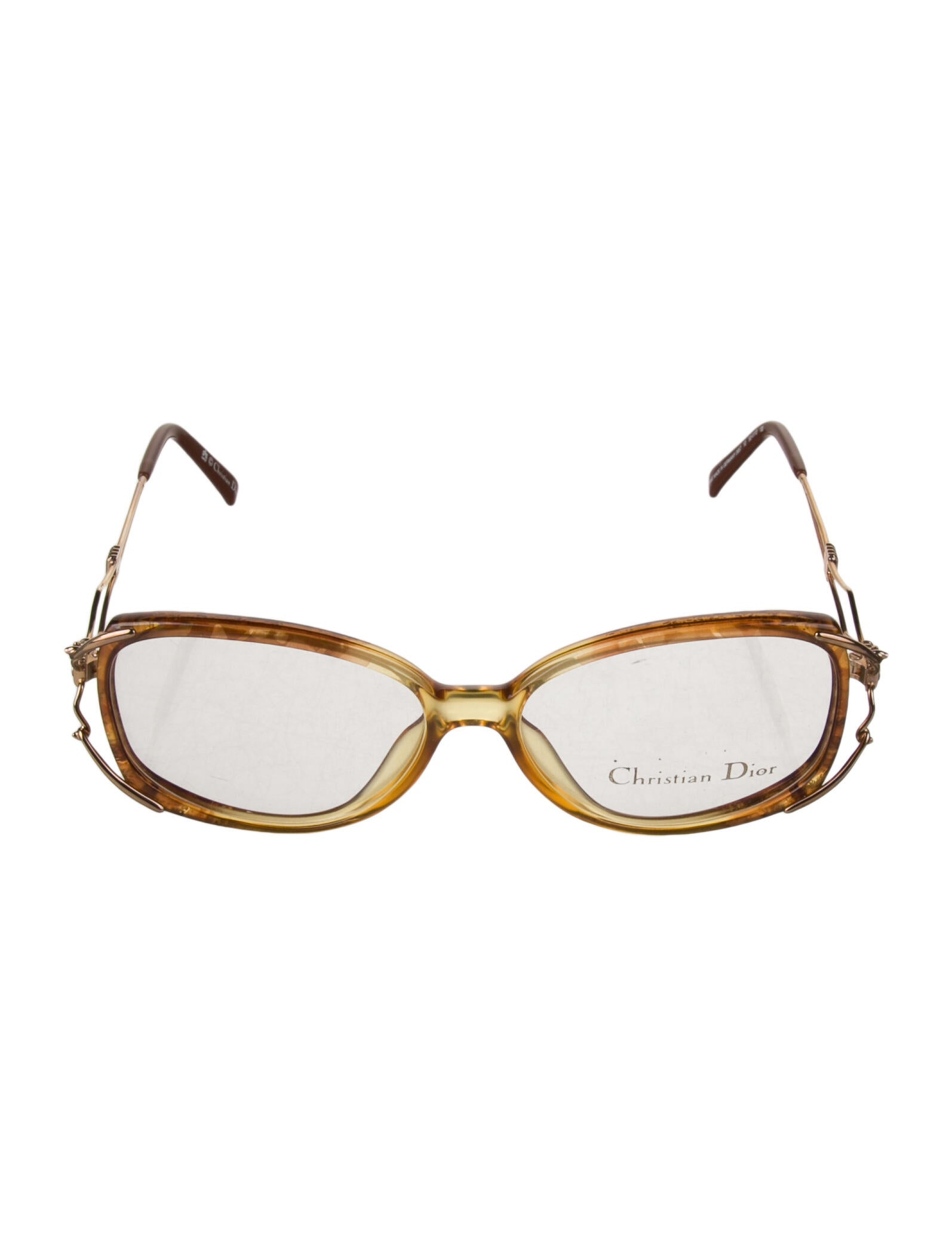 Christian Dior Dior Stellaire Square Eyeglasses - Gold Eyeglasses ...