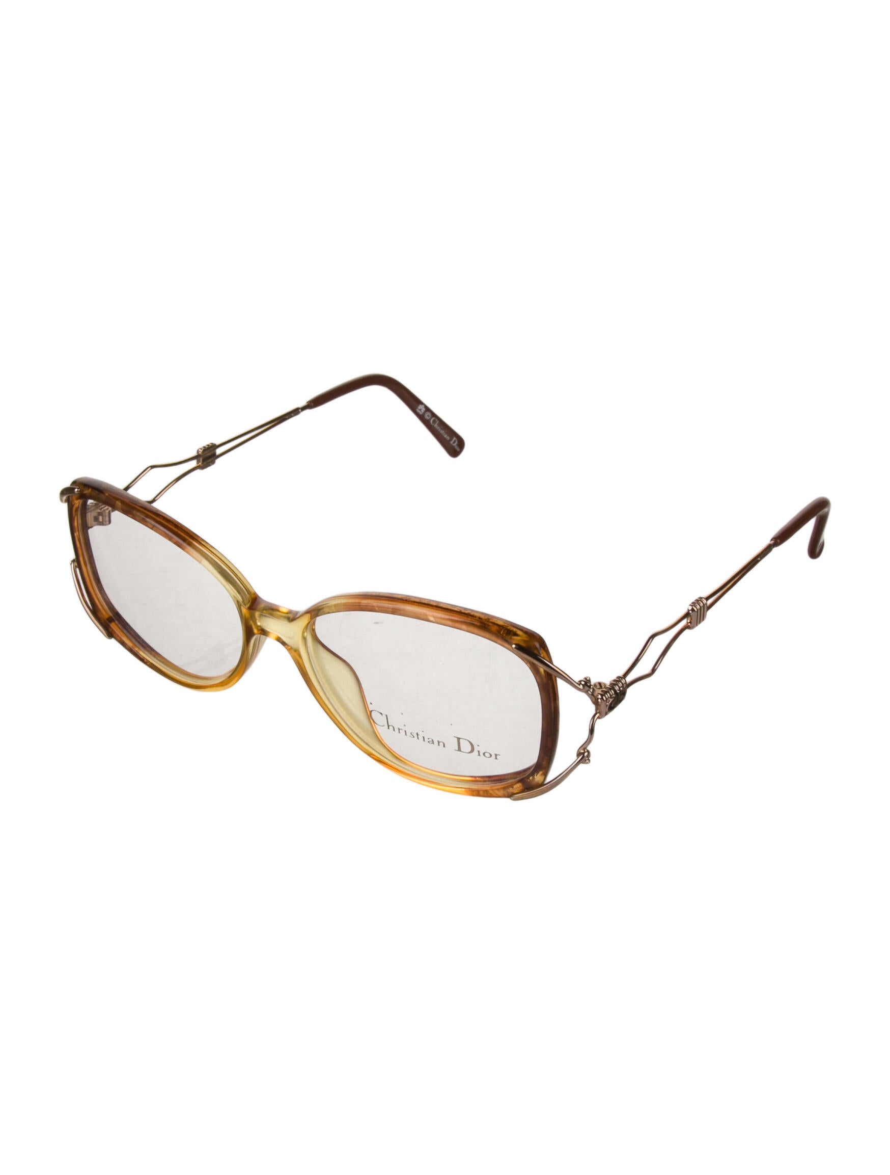 Christian Dior Dior Stellaire Square Eyeglasses - Gold Eyeglasses ...