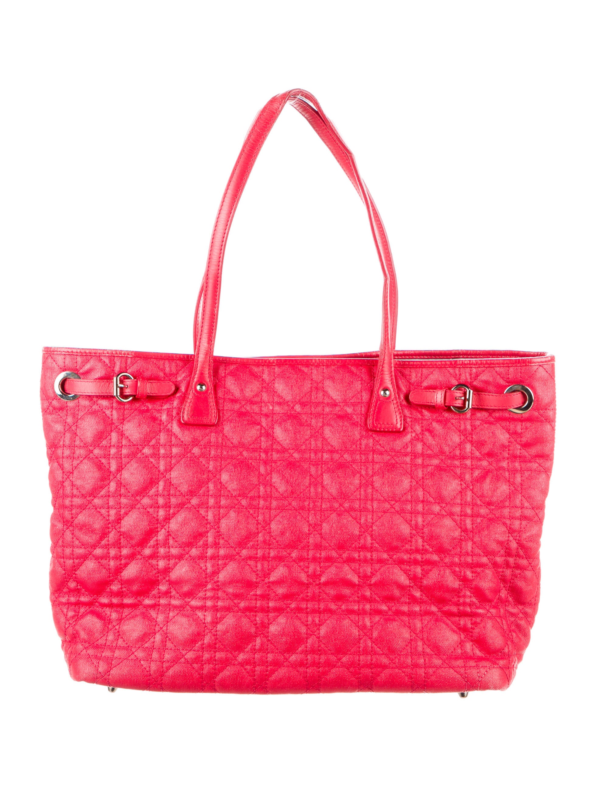 Christian Dior Large Woven Soft Shopper Tote - Red Totes, Handbags ...