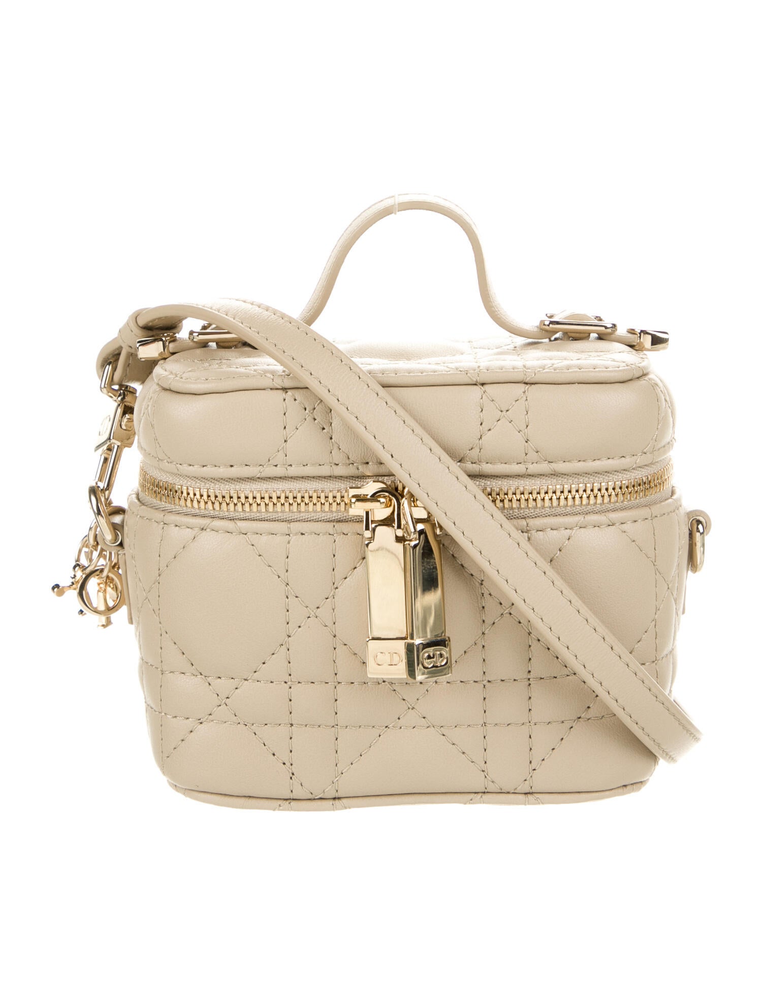 Christian Dior 2021 Micro Lady Dior Vanity Case - Neutrals Mini Bags ...