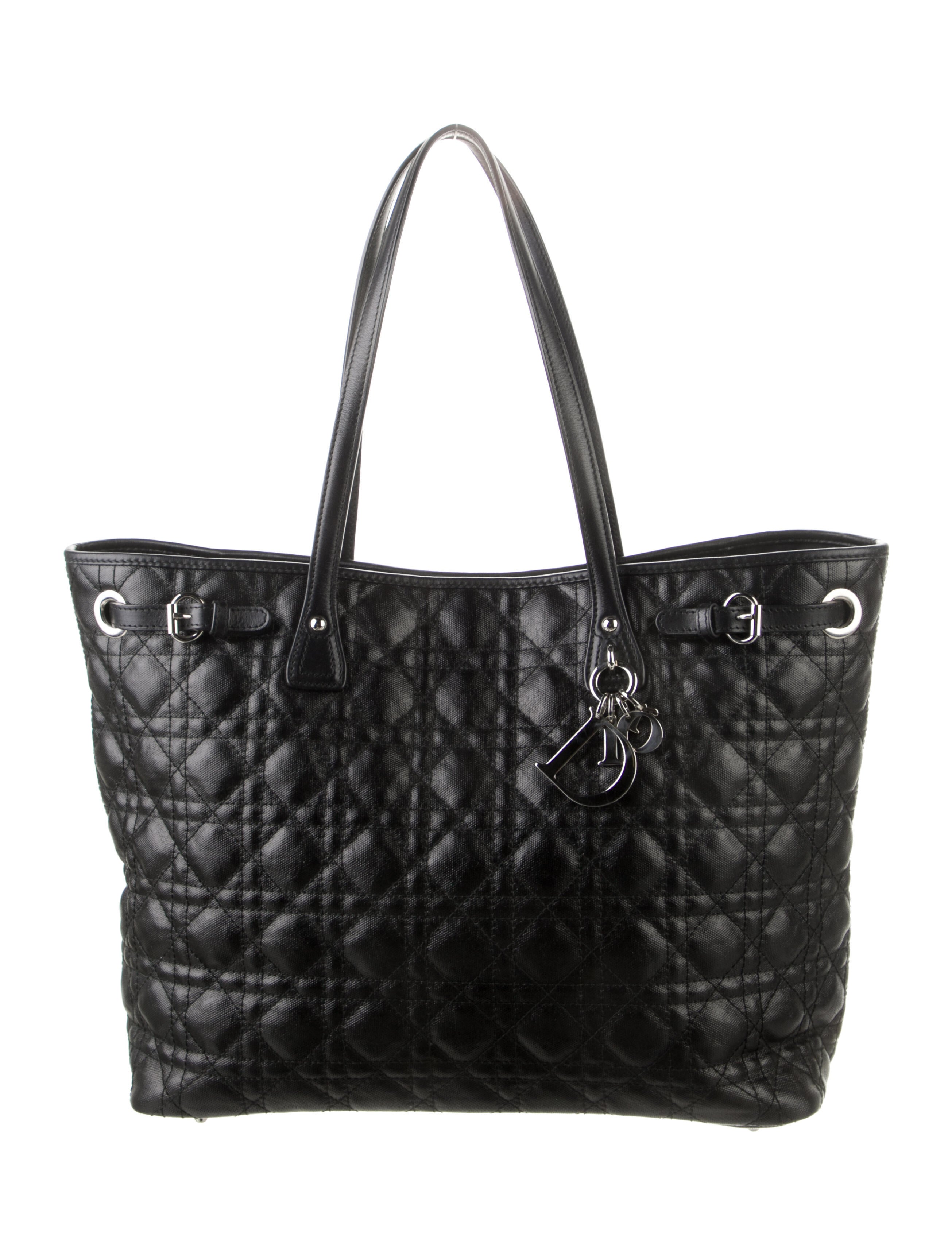 Christian Dior Cannage Medium Panarea Tote - Black Totes, Handbags ...