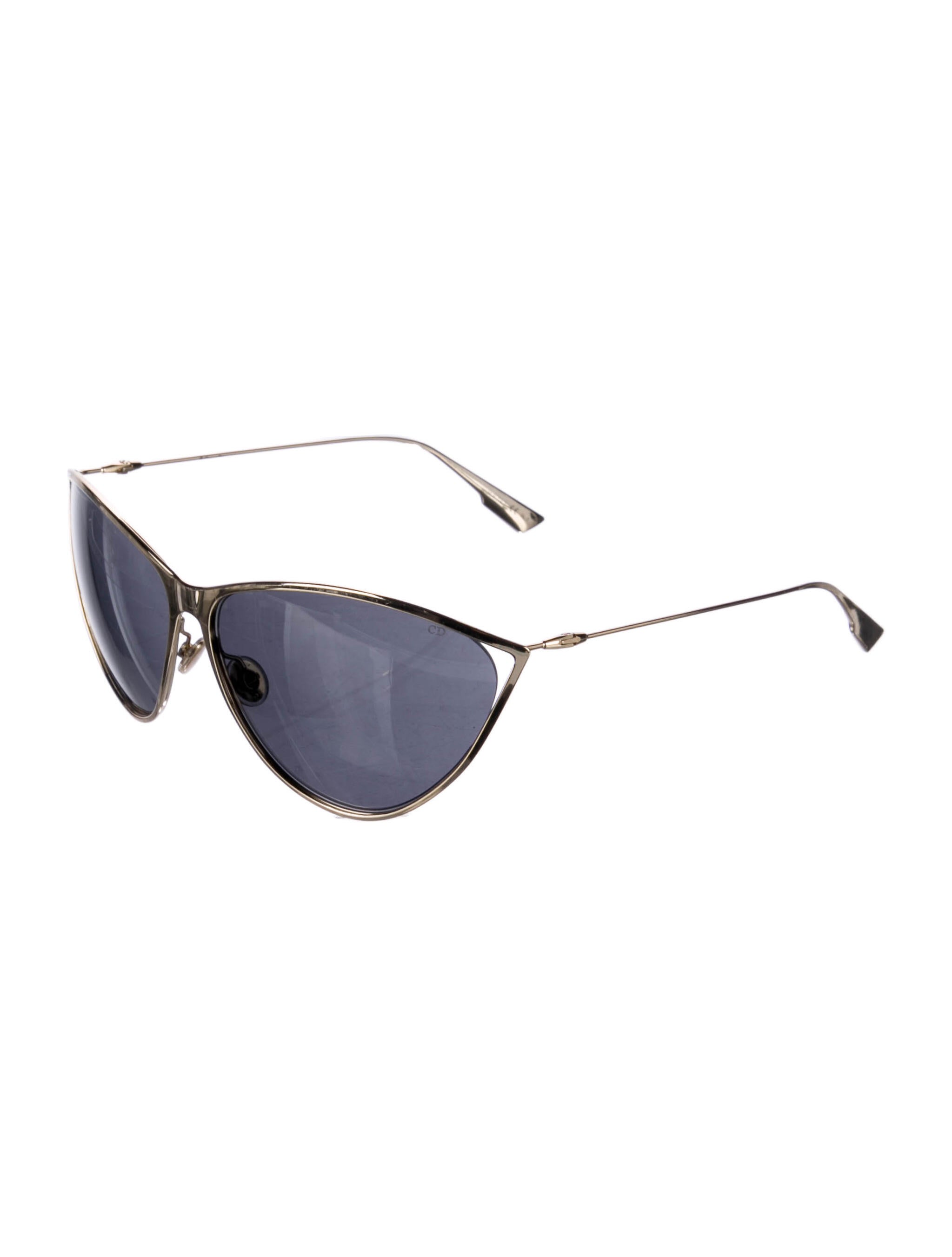 Christian Dior New Motard Cat-Eye Sunglasses w/ Tags - Silver ...