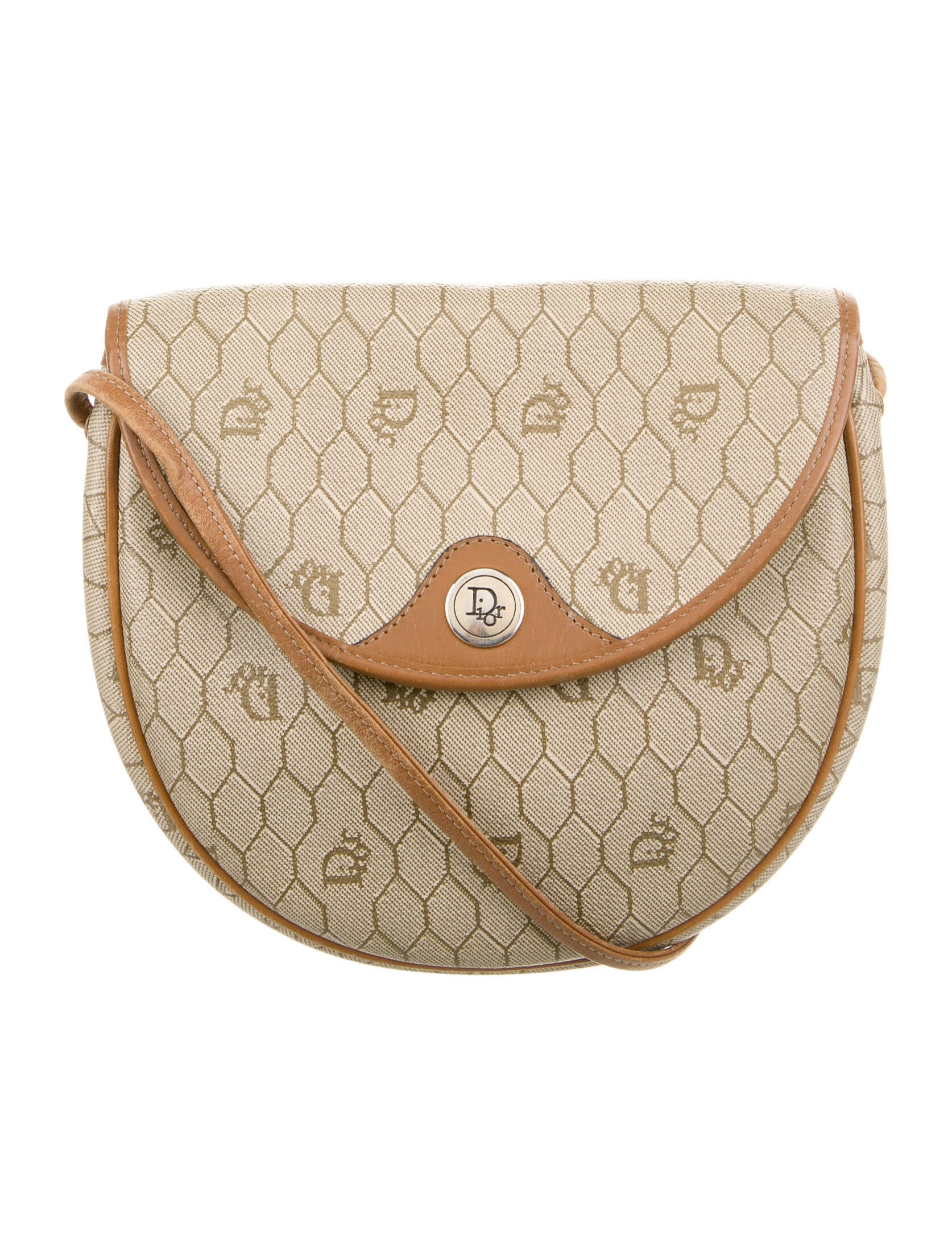 Christian Dior Honeycomb Crossbody Bag - Brown Crossbody Bags, Handbags ...