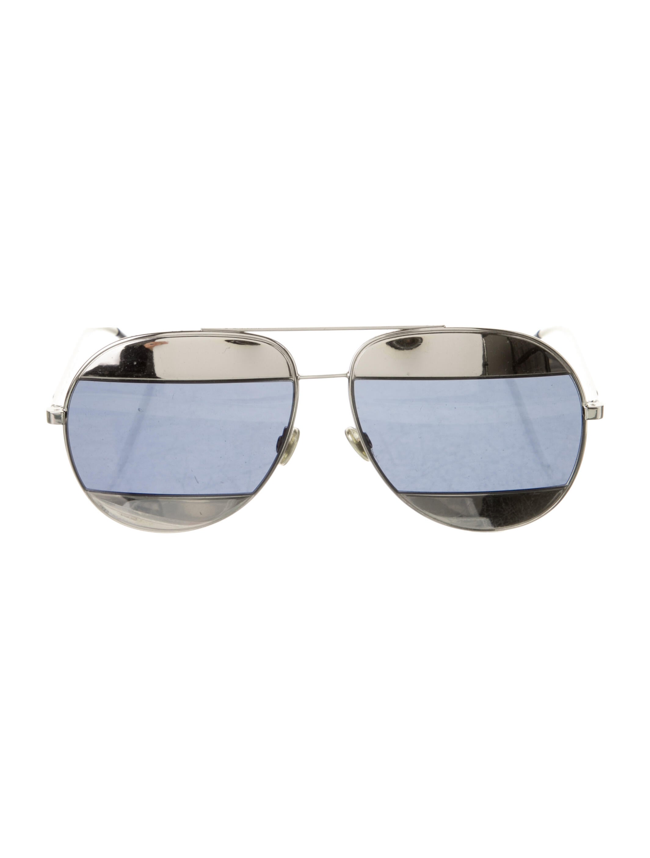 Christian Dior Split 1 Aviator Sunglasses Silver Sunglasses Accessories Chr267780 The