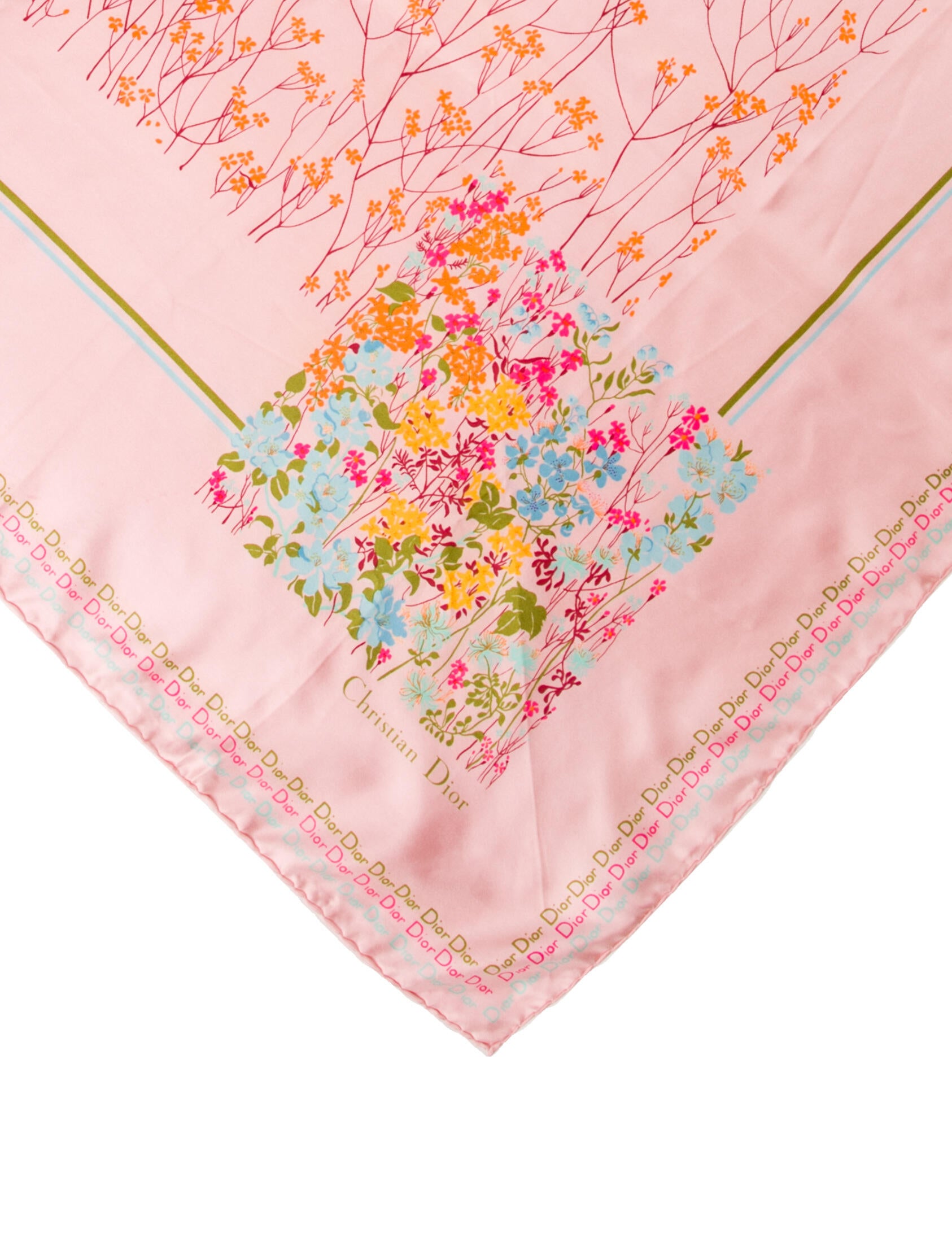 Christian Dior Floral Print Scarf - Scarves and Shawls, Accessories ...
