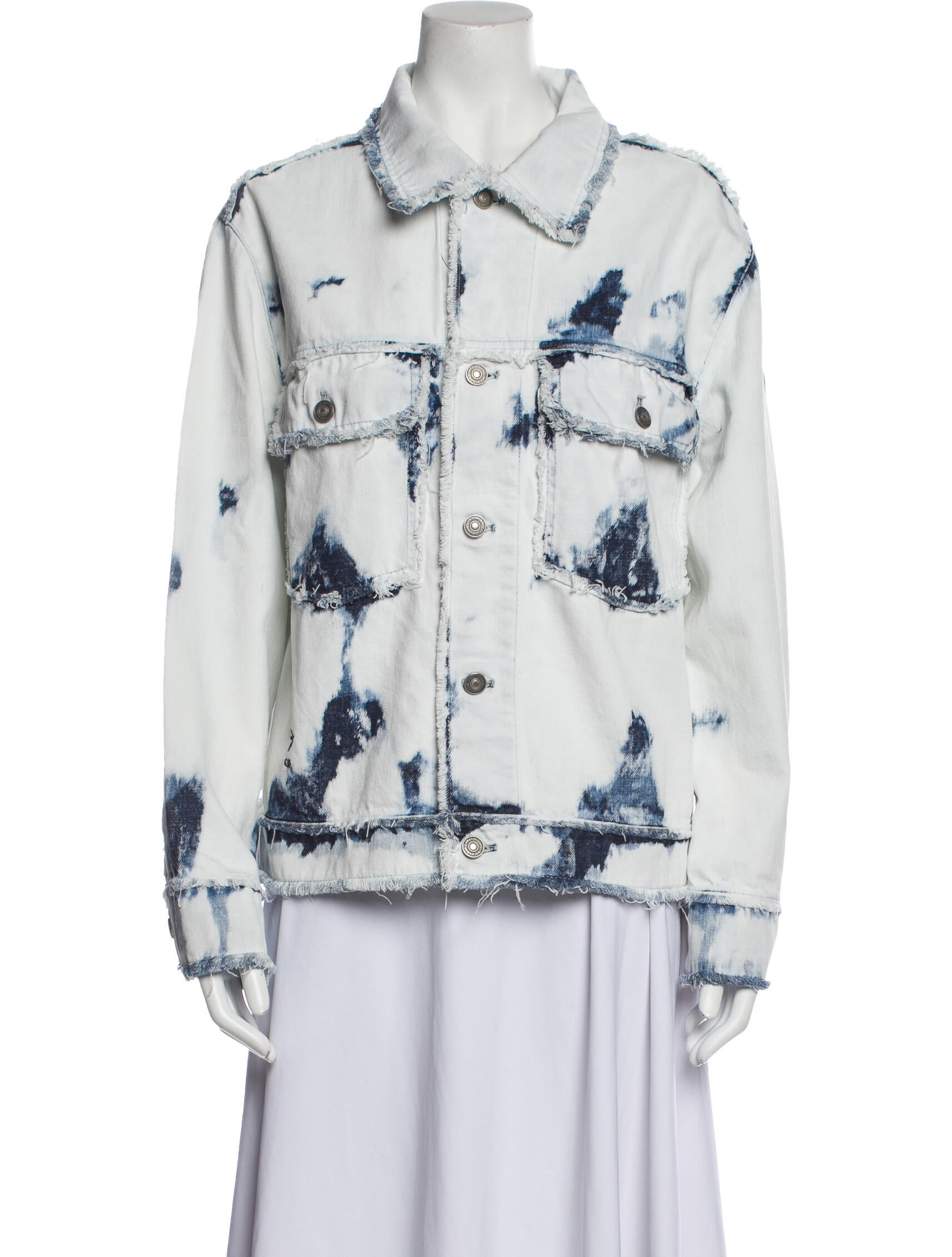 Christian Dior Tie-Dye Print Denim Jacket - Blue Jackets, Clothing ...