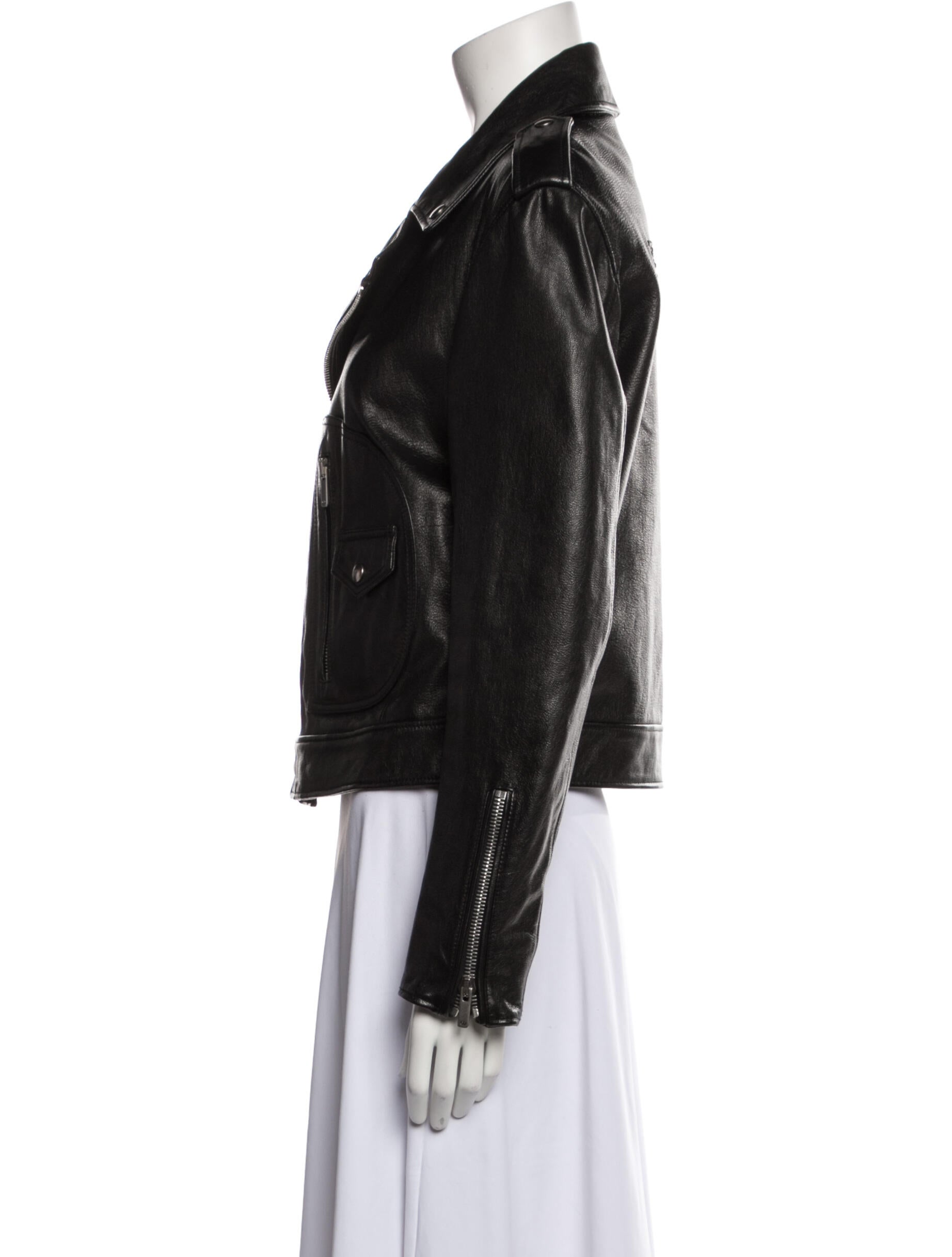 Christian Dior Goat Leather Biker Jacket - Black Jackets, Clothing ...