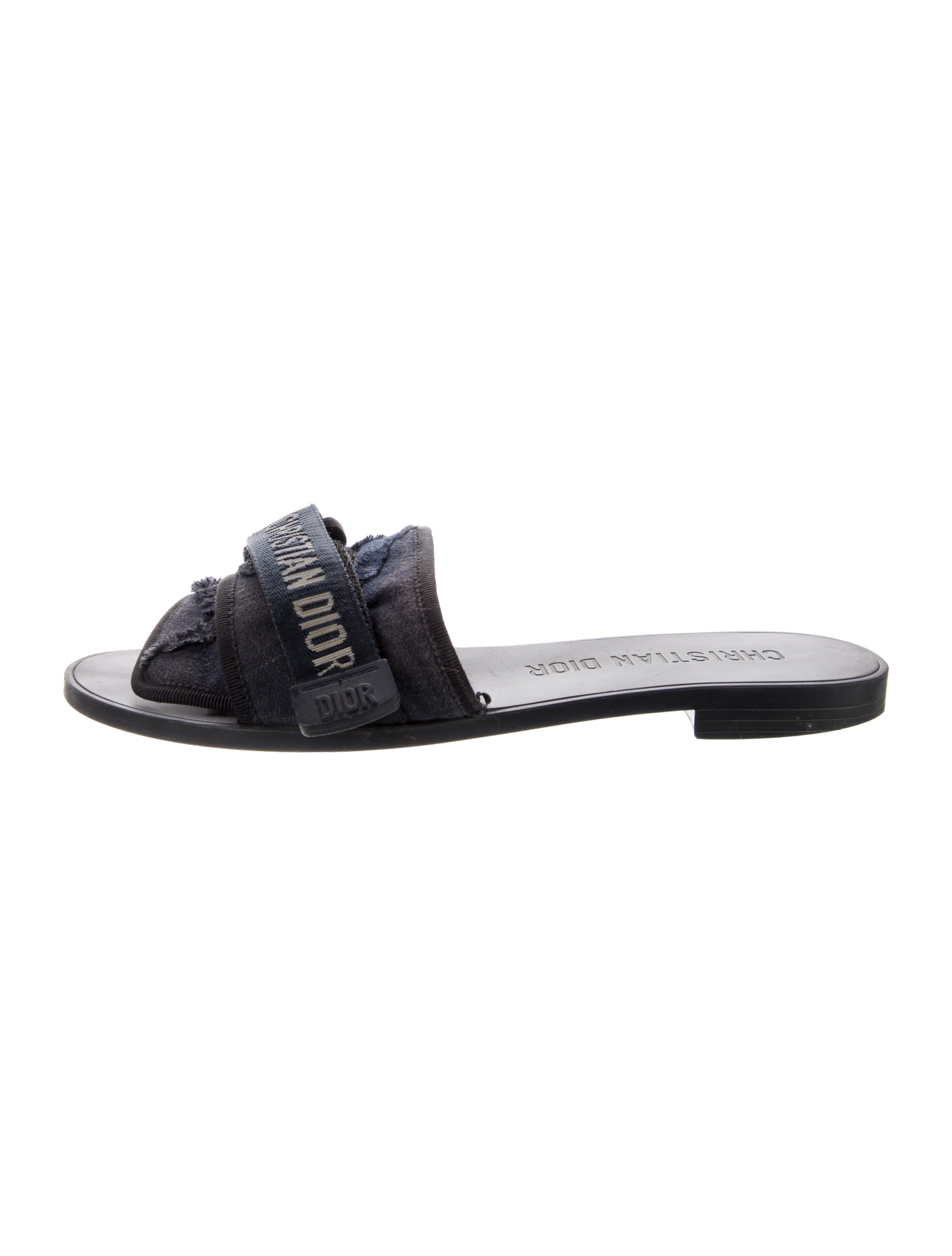 Christian Dior Evolution Slide Sandals - Black Sandals, Shoes ...