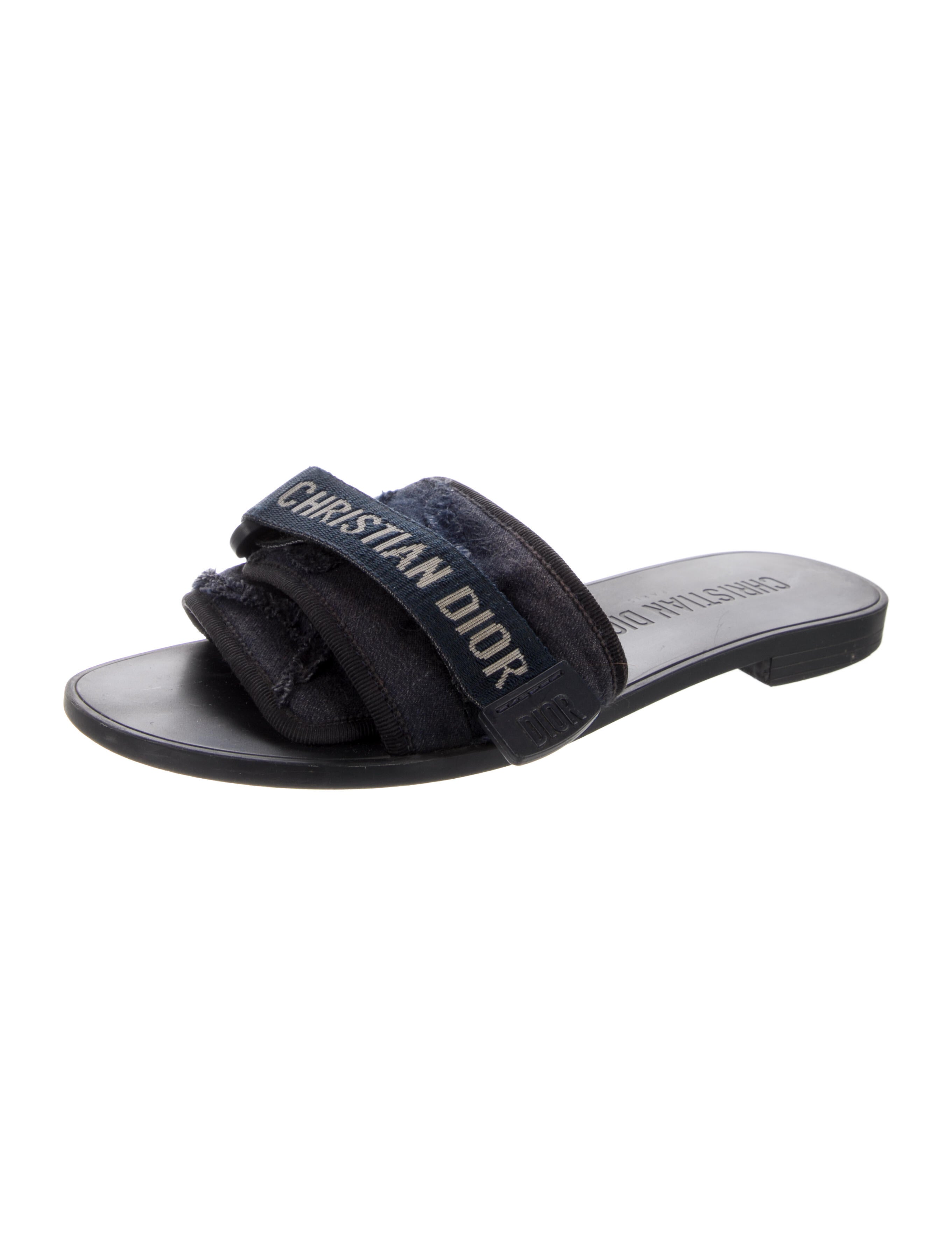 Christian Dior Evolution Slide Sandals - Black Sandals, Shoes ...