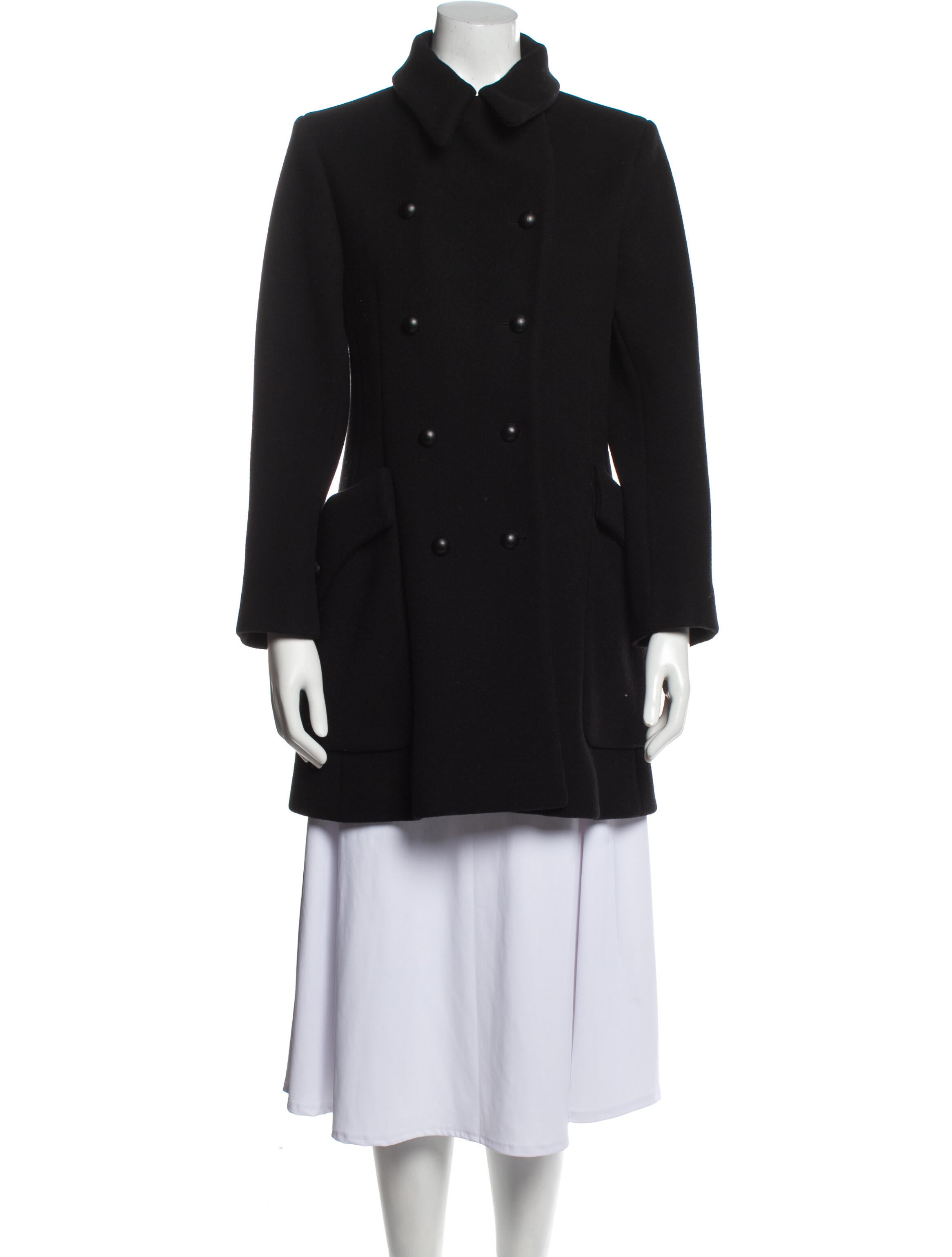 Christian Dior Peacoat - Black Coats, Clothing - CHR280071 | The RealReal