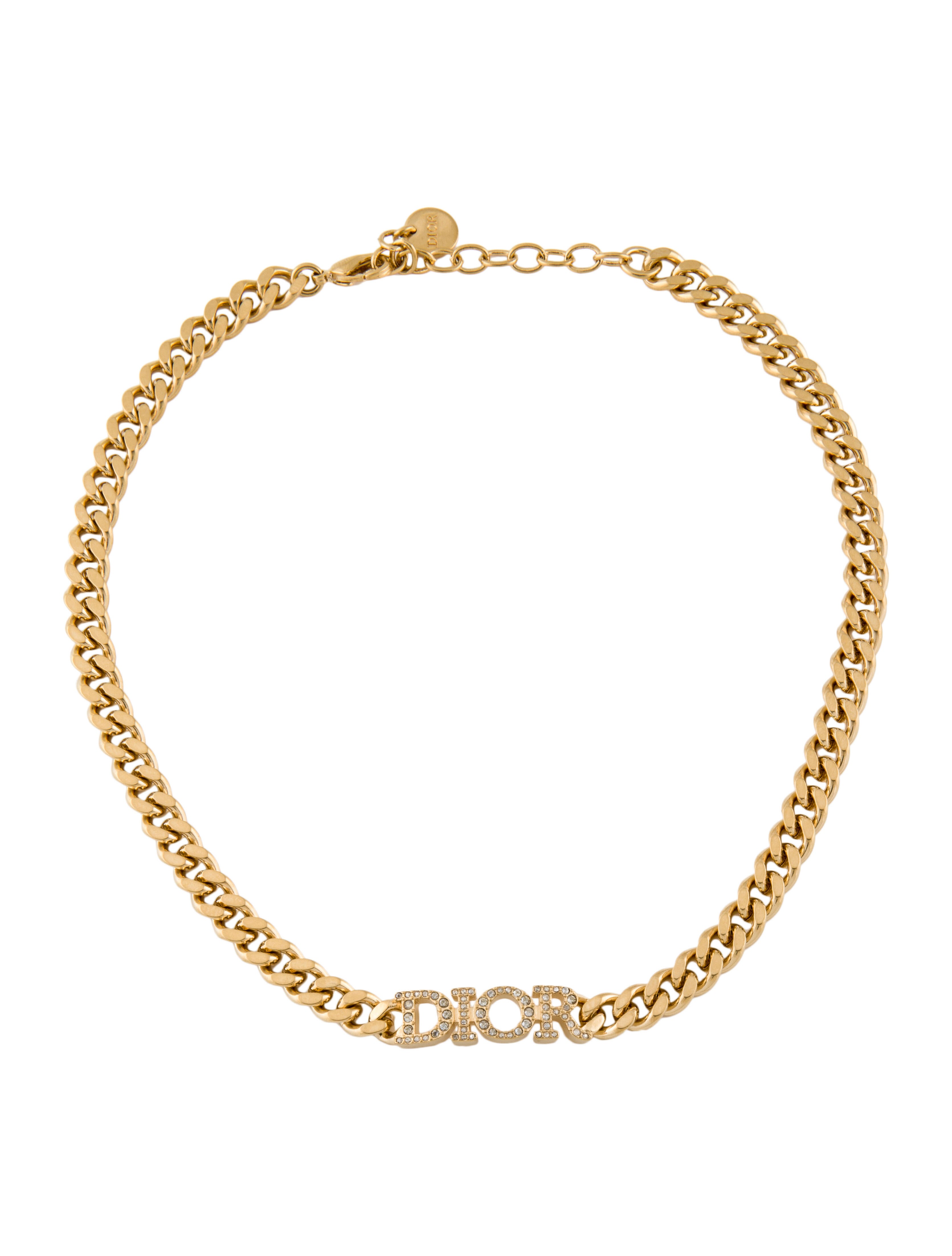 Christian Dior Petit CD Choker Necklace - Gold-Plated Choker, Necklaces ...