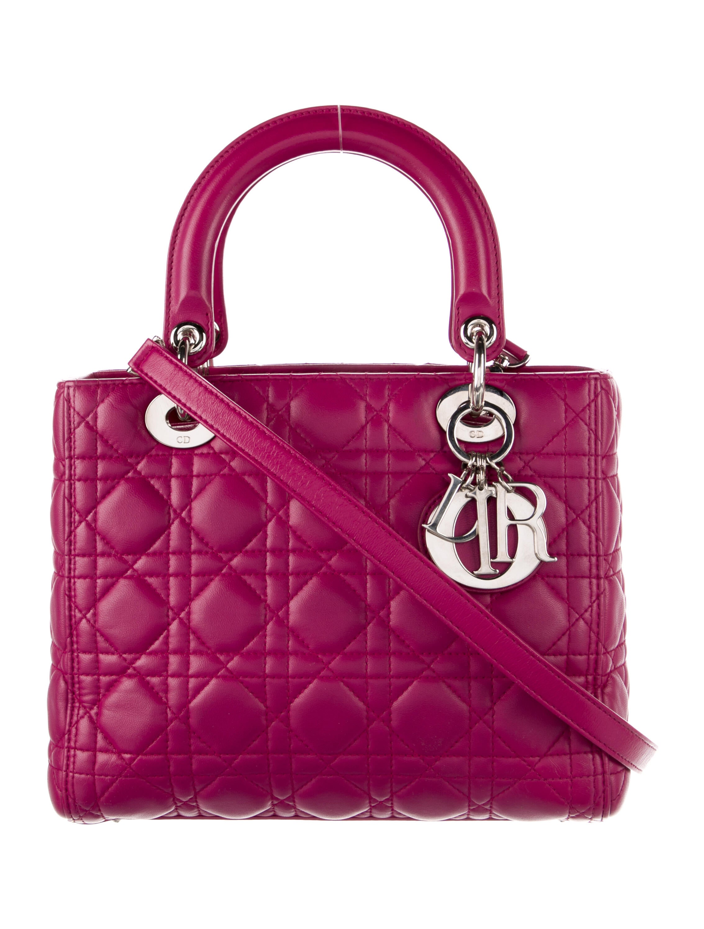 Christian Dior Medium Lady Dior - Purple Crossbody Bags, Handbags ...