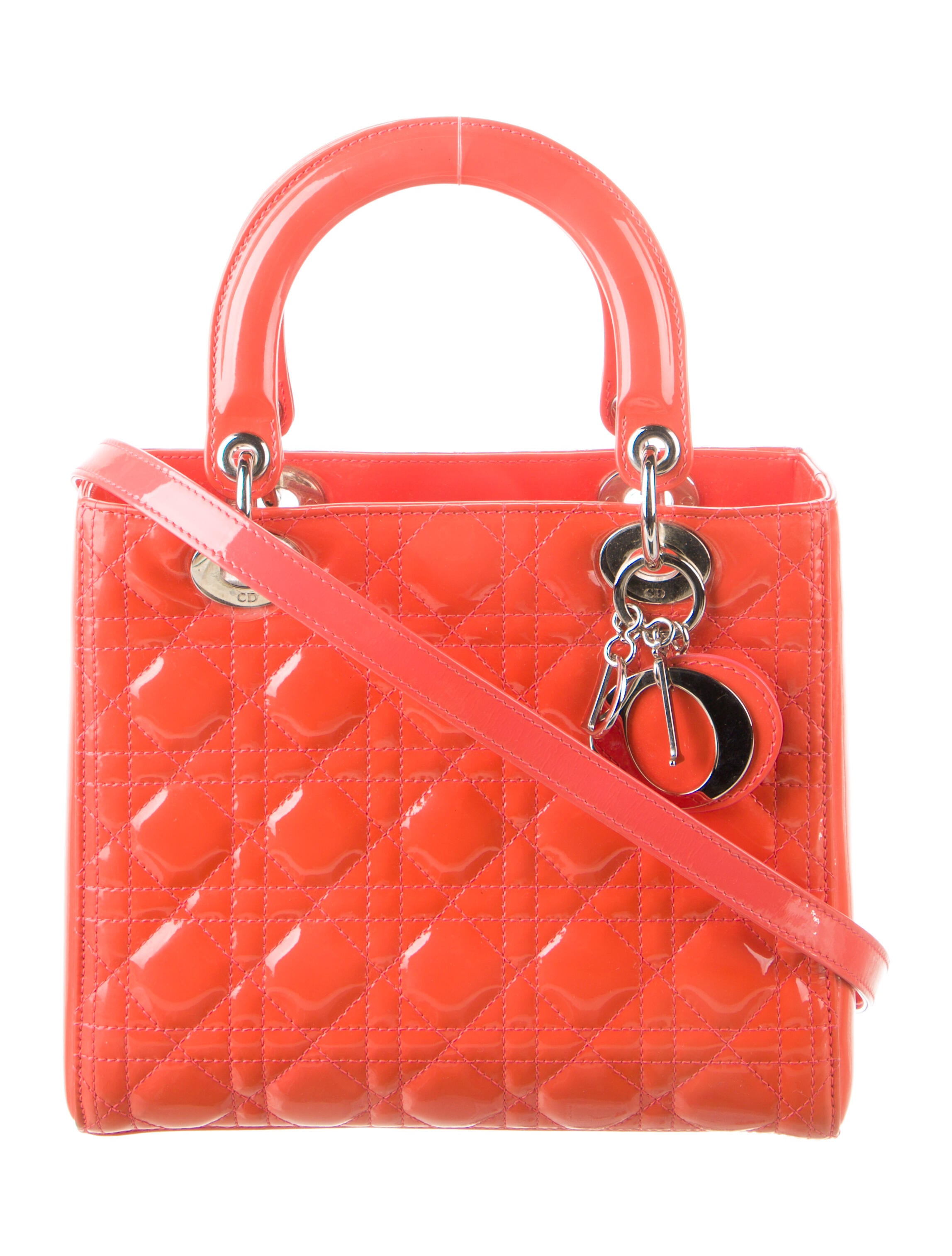 Christian Dior Lady Dior Avenue - Orange Handle Bags, Handbags ...