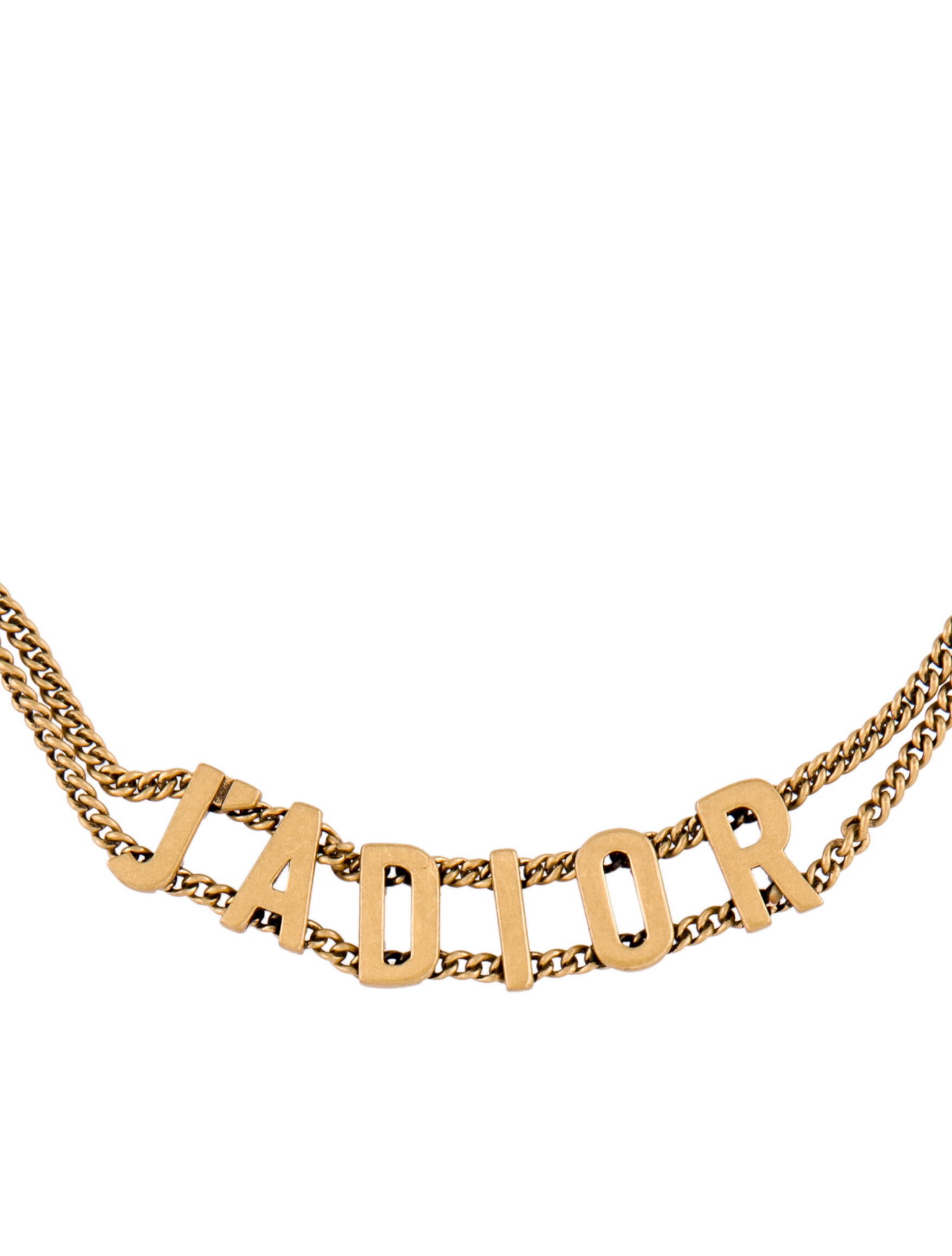 Christian Dior J'Adior Choker Necklace - Gold-Tone Metal Choker ...