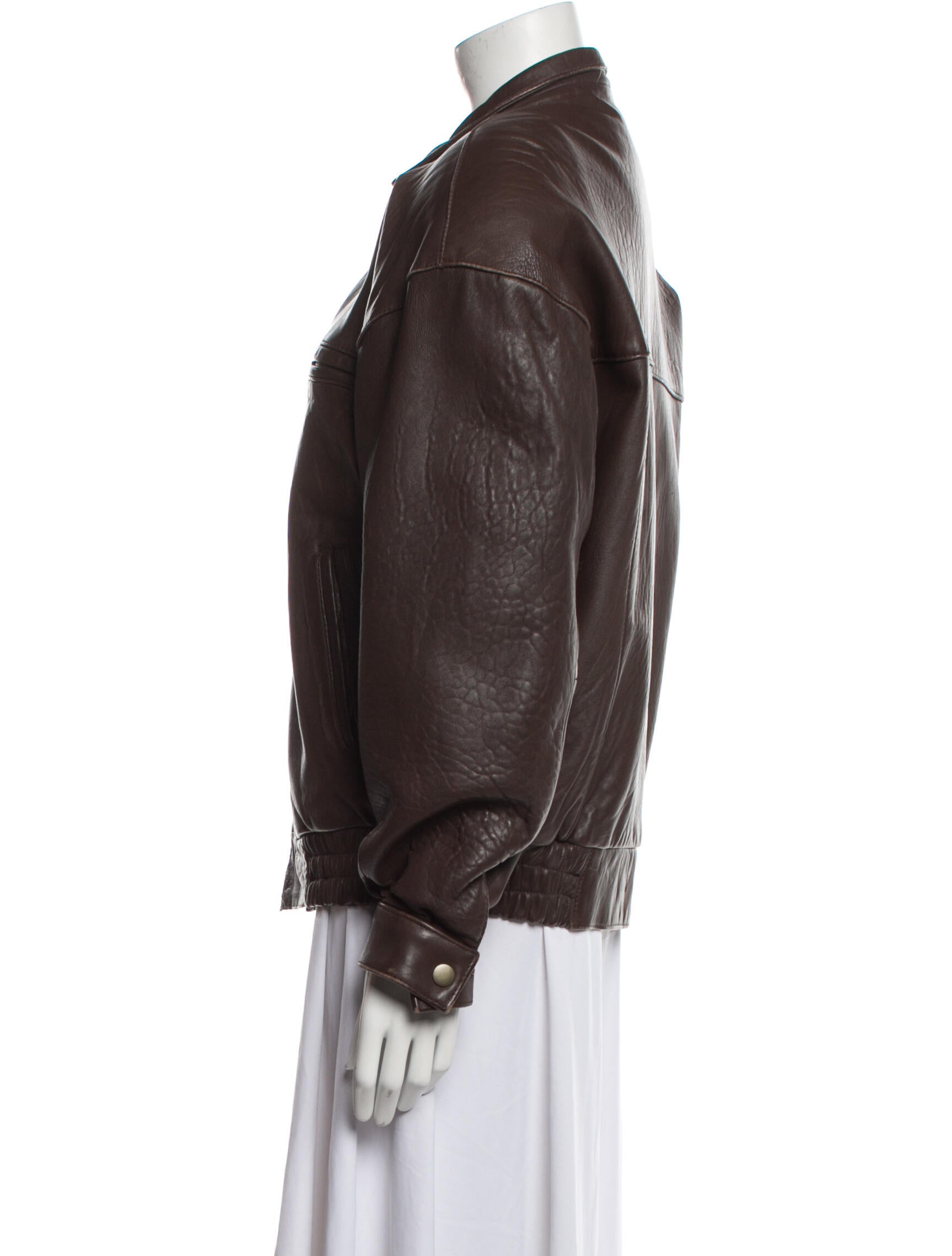 Christian Dior Leather Bomber Jacket - Brown Jackets, Clothing ...