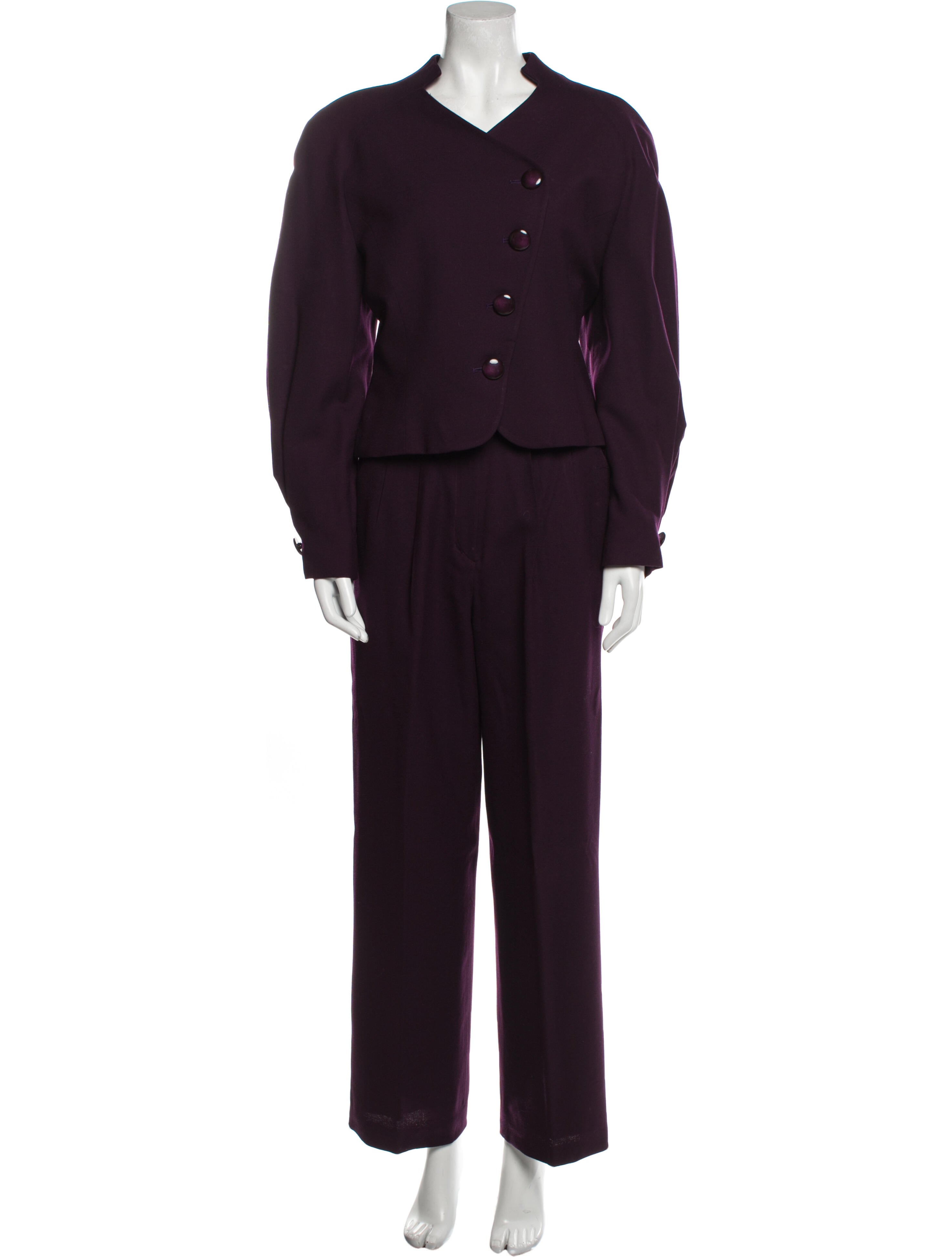 Christian Dior Vintage Pantsuit - Purple, 14.5" Rise Suits and Sets ...
