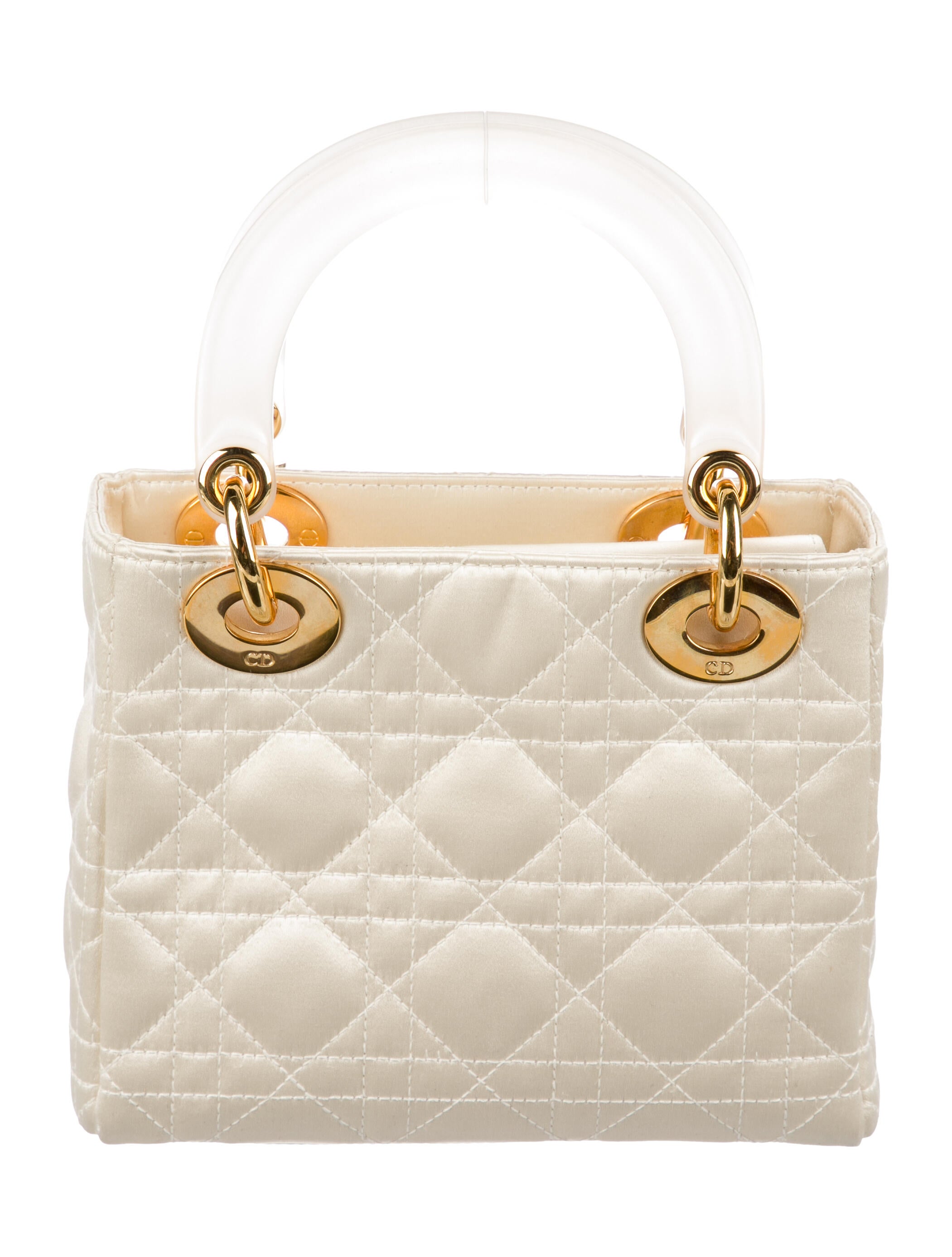 Christian Dior Mini Lady Dior Bag - White Handle Bags, Handbags ...