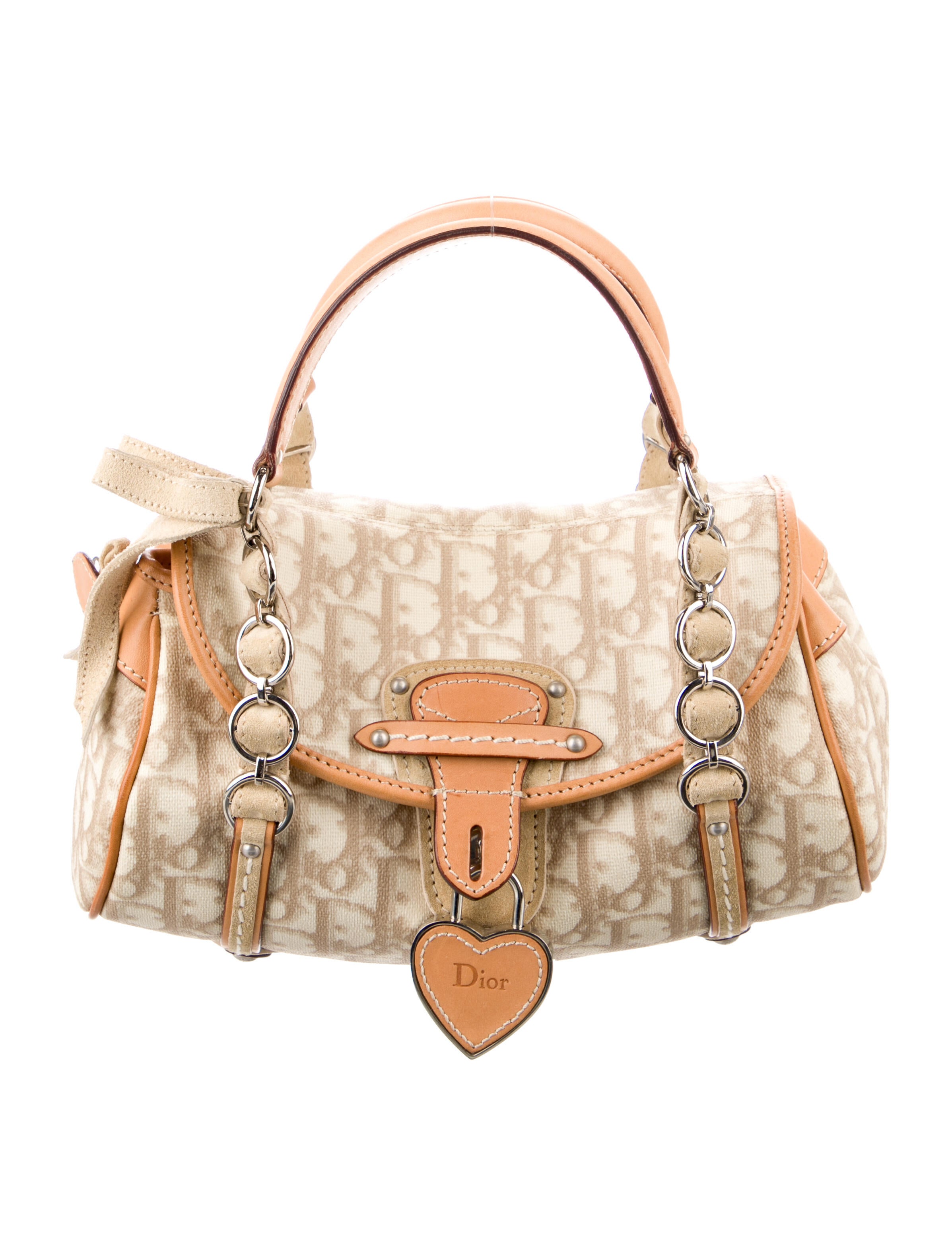 Christian Dior Mini Diorissimo Romantique Trotter Bag - Neutrals Handle ...