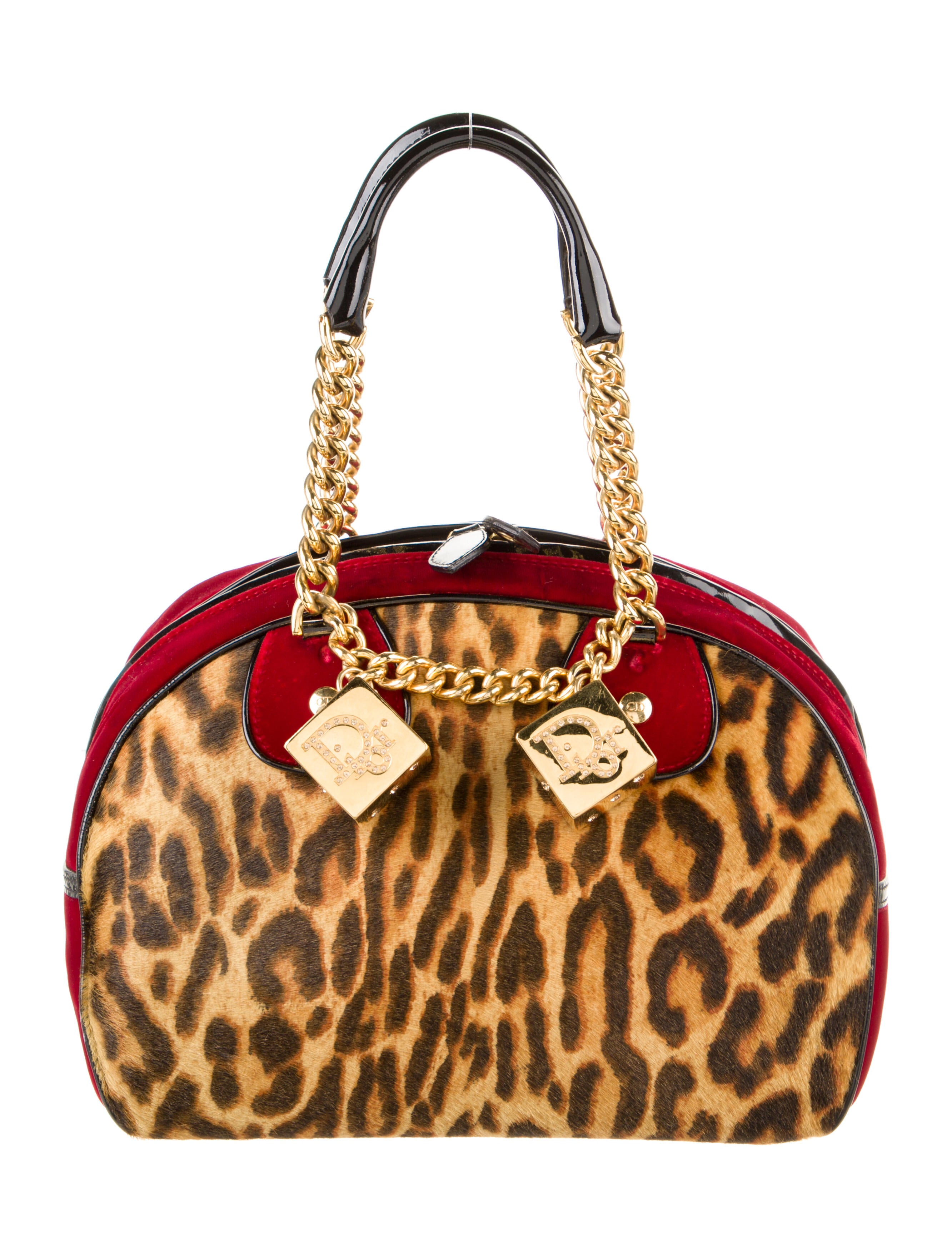 Christian Dior Medium Leopard Print Ponyhair Lady Dior Bag - Neutrals ...