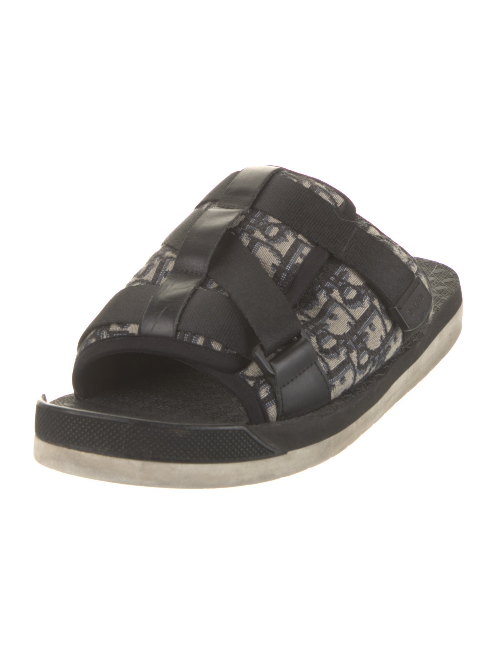 Christian Dior Cannage Pattern Slides - Blue Sandals, Shoes - CHR296499 ...