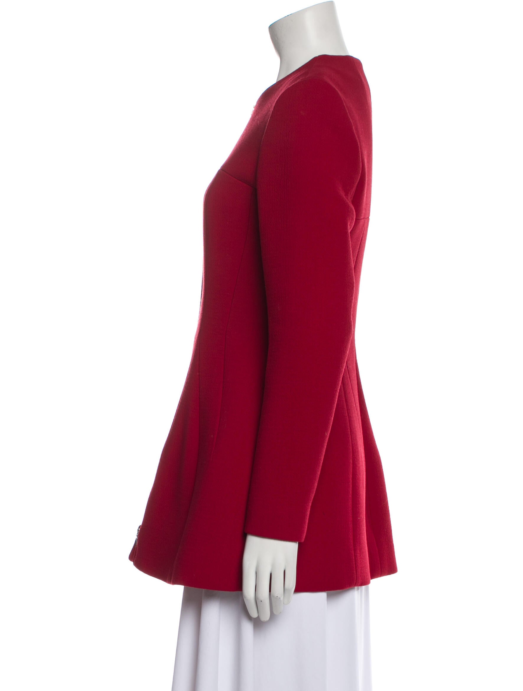 Christian Dior Virgin Wool Coat - Red Coats, Clothing - CHR242374 | The ...