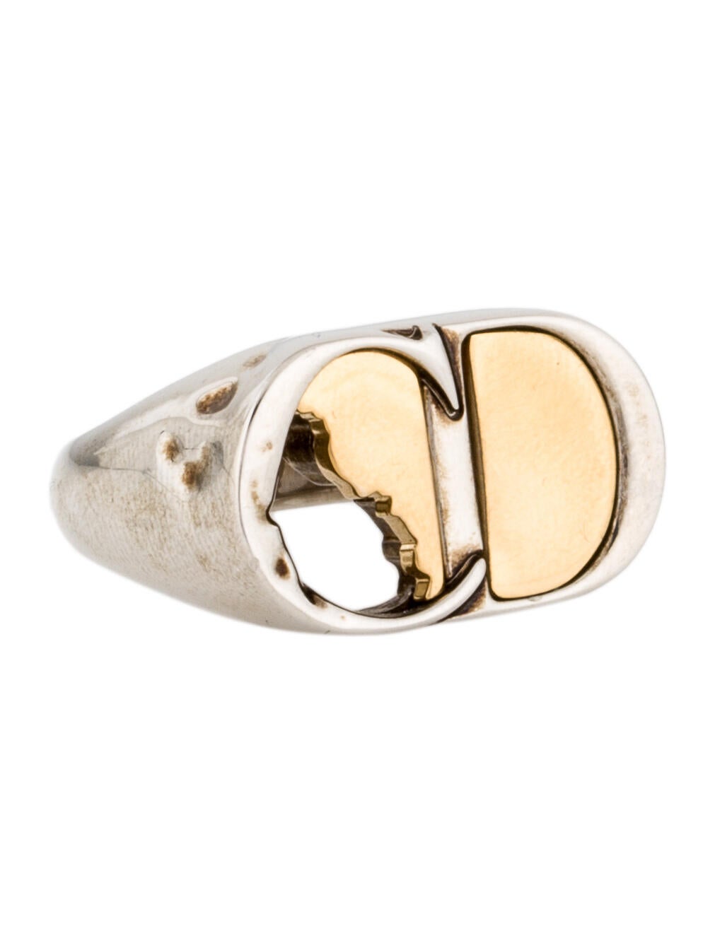 Christian Dior Icon Signet Ring - Palladium-Plated Signet Ring, Rings ...
