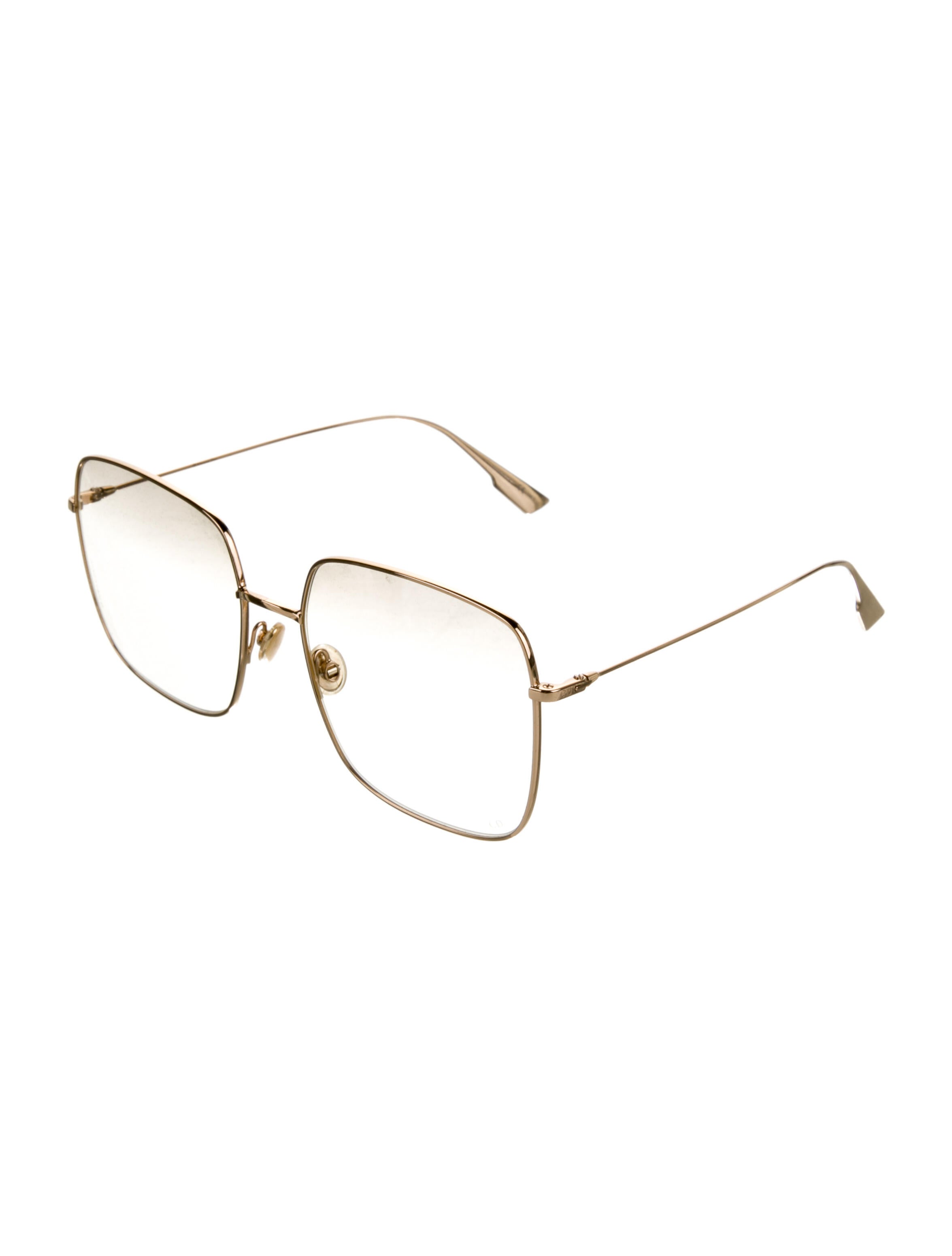 Christian Dior Dior Stellaire Square Eyeglasses - Gold Eyeglasses ...