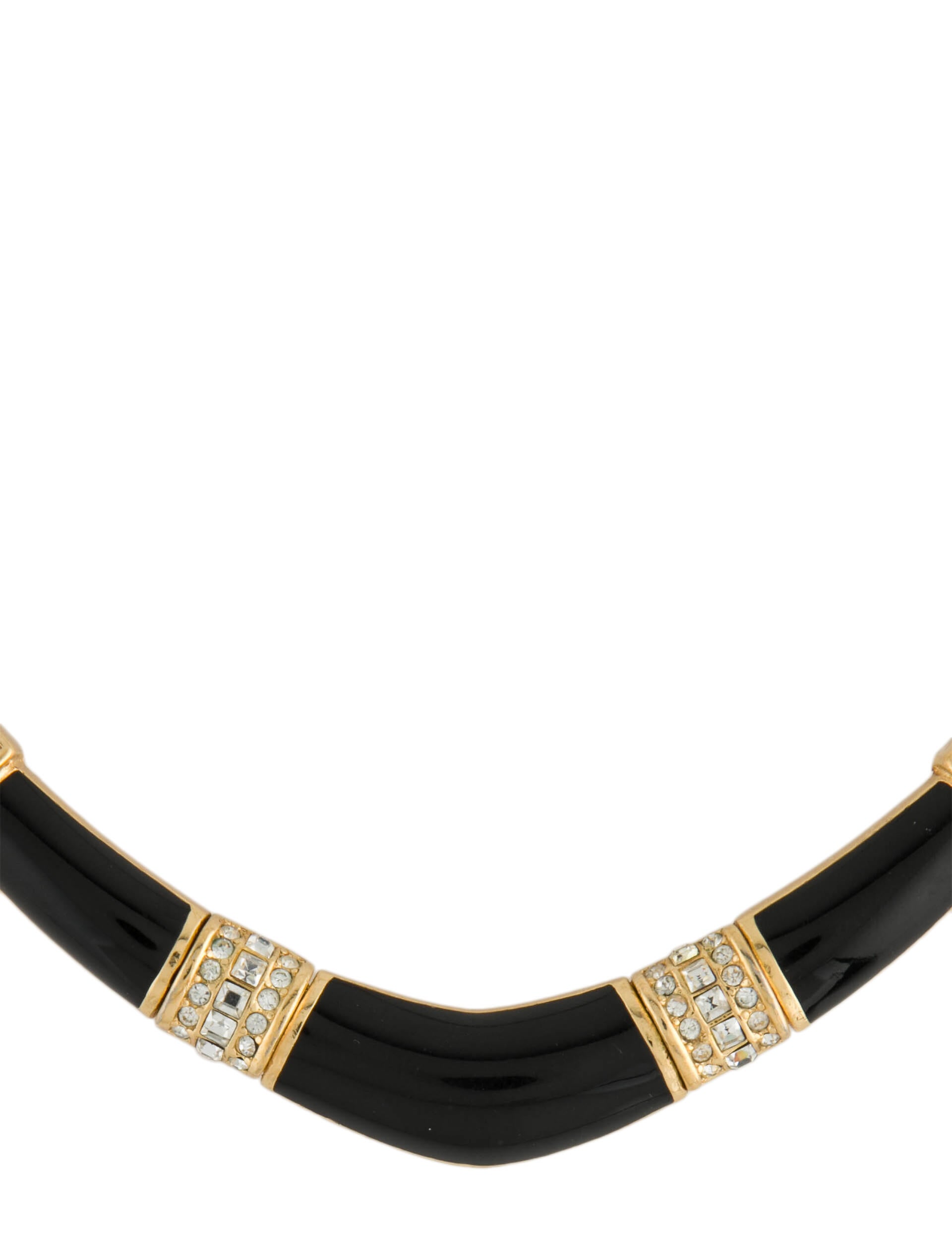 Christian Dior Vintage Crystal & Enamel Collar Necklace - Collar ...