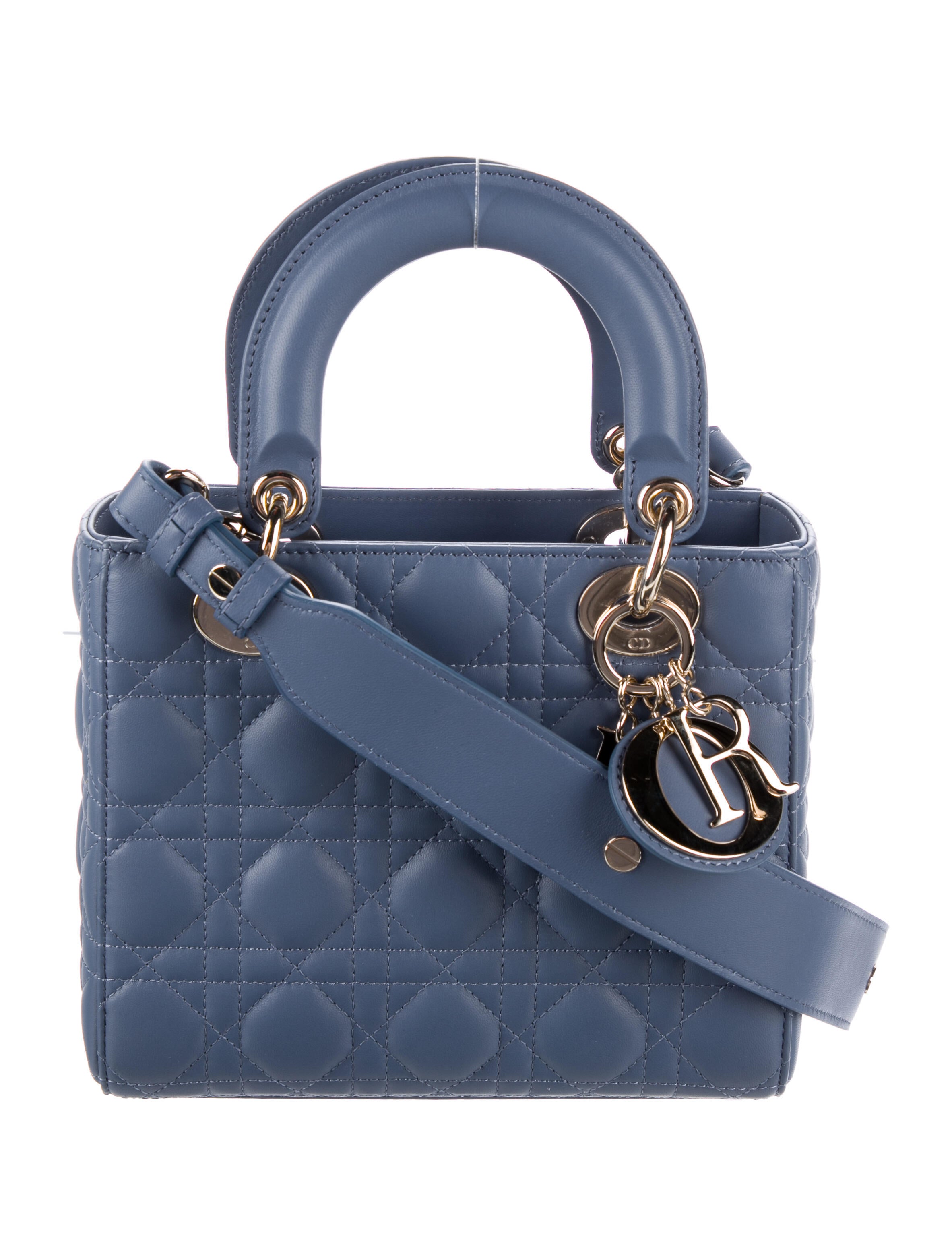 Christian Dior Mini Lady Dior - Blue Handle Bags, Handbags - CHR300947 ...