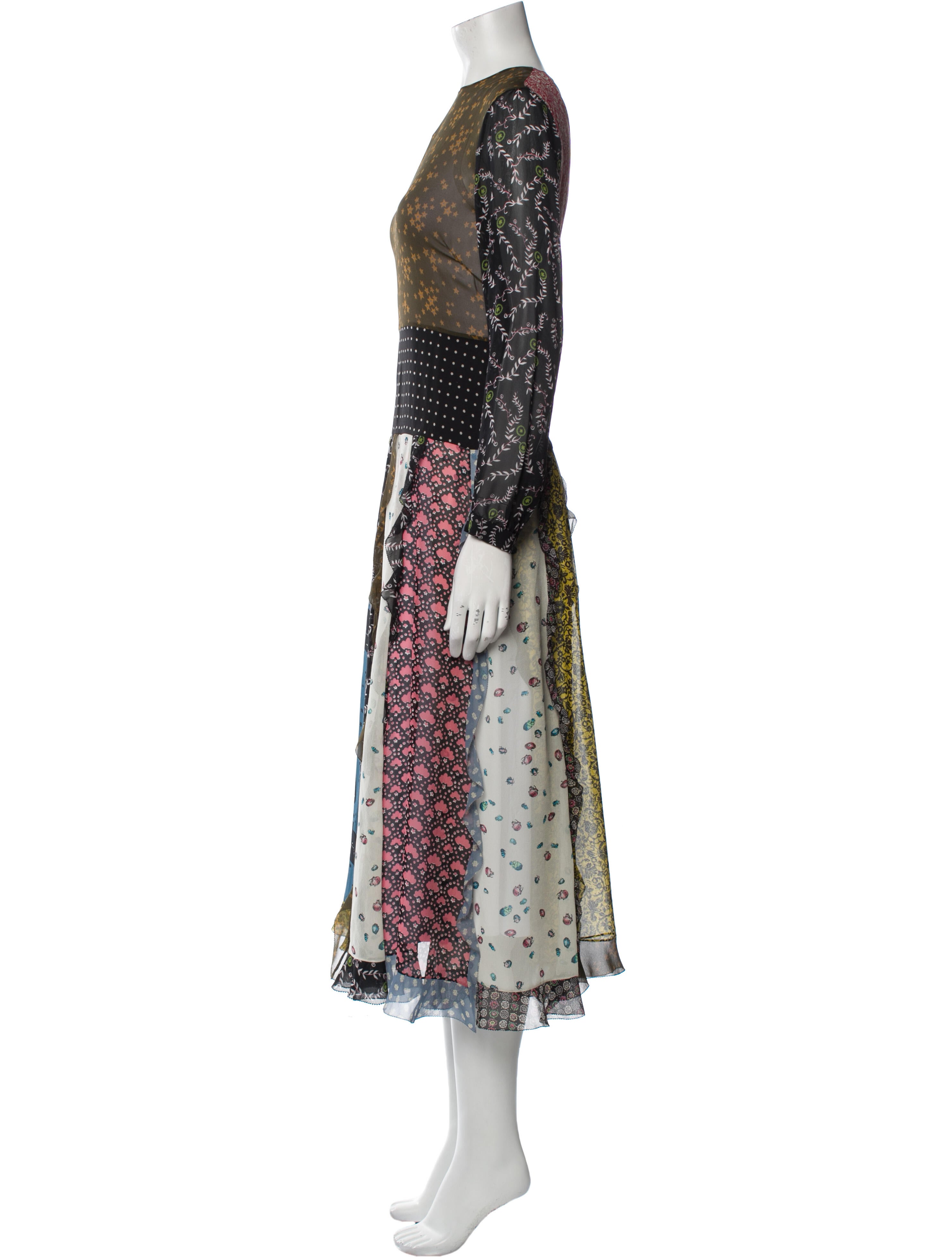 Christian Dior Lace Pattern Long Dress - Green Dresses, Clothing ...