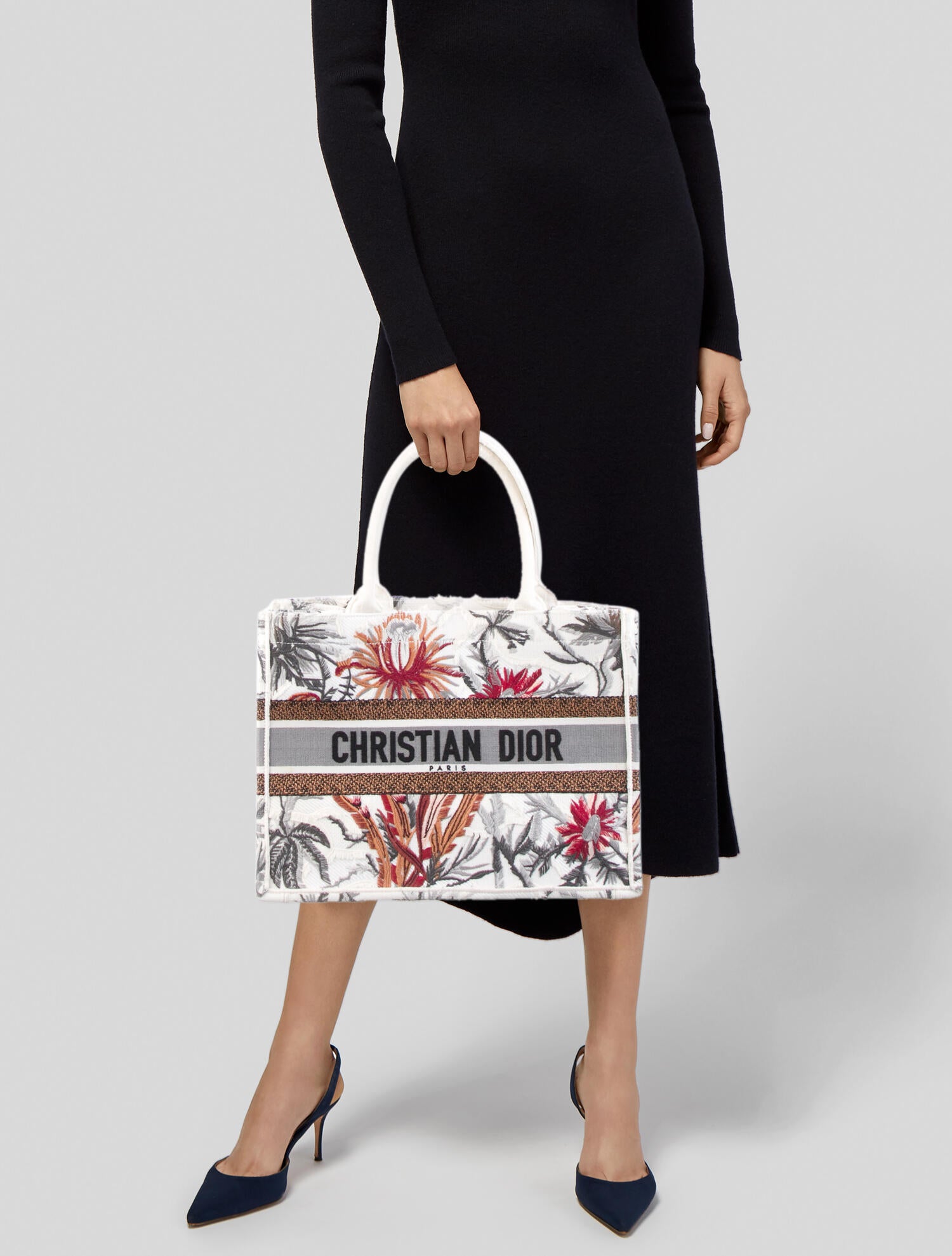 Christian Dior Medium Book Tote Bag - White Totes, Handbags - CHR304041 ...