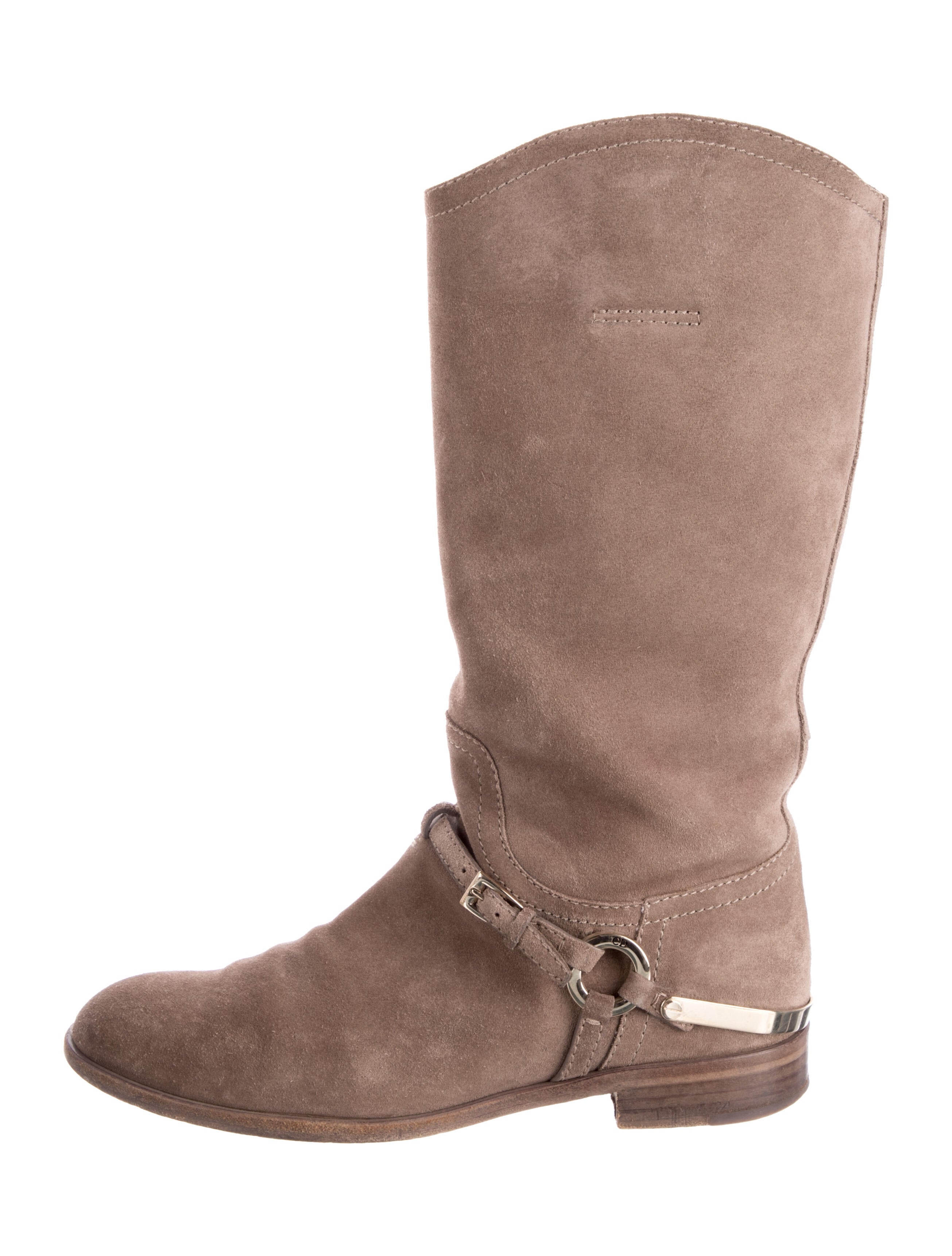 Christian Dior Suede Riding Boots - Brown Boots, Shoes - CHR306299 ...